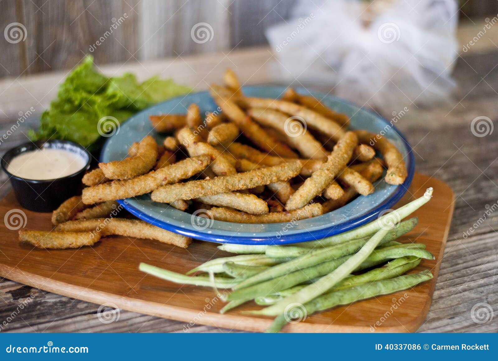 Fried Green Beans stock photo. Image of satisfying, hungry - 40337086