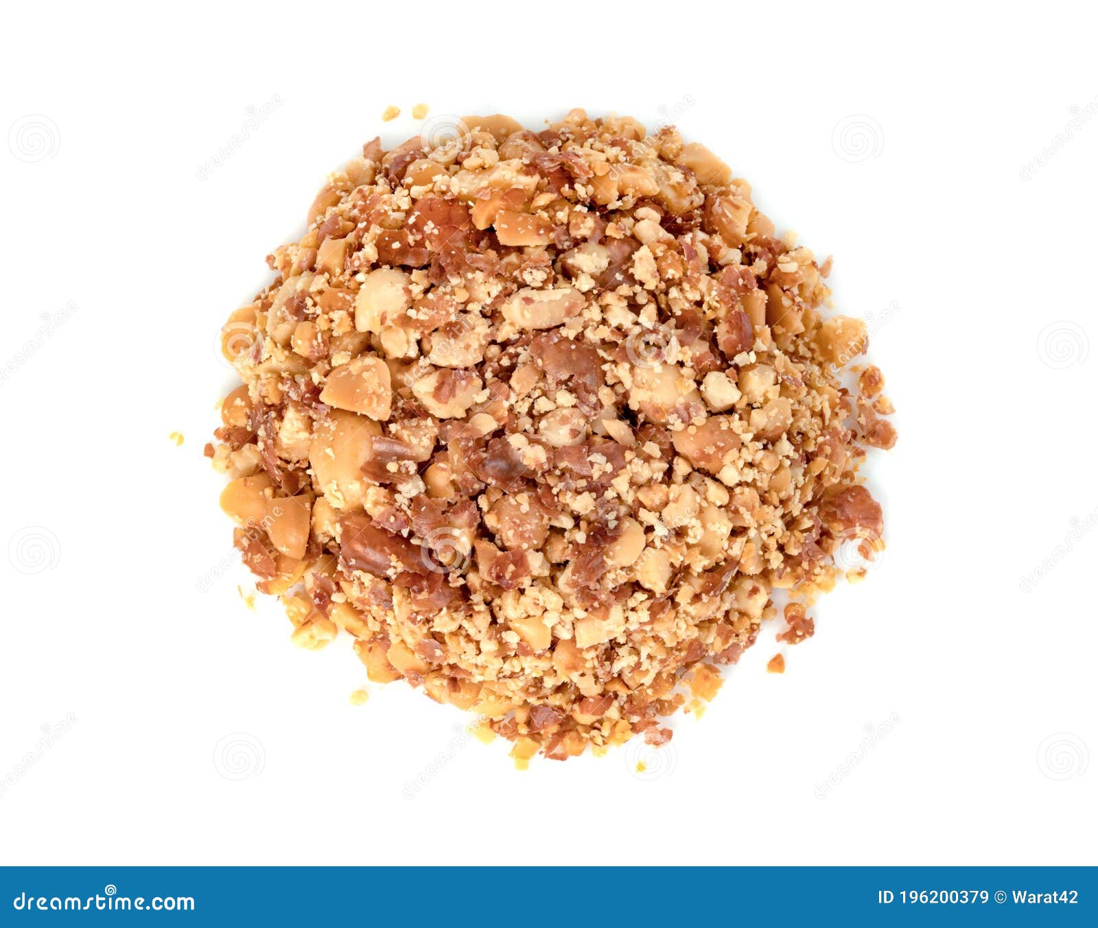 Fried Ground Peanuts Isolated on White Background Stock Image - Image ...