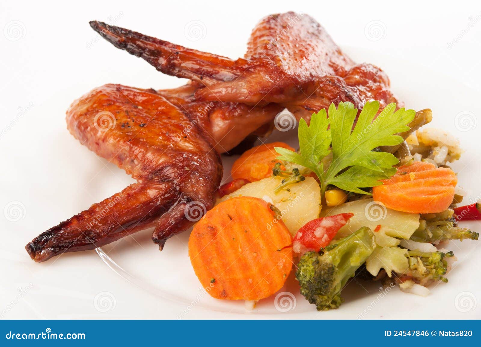 Fried hen wings. stock photo. Image of ragout, wing, wings - 24547846