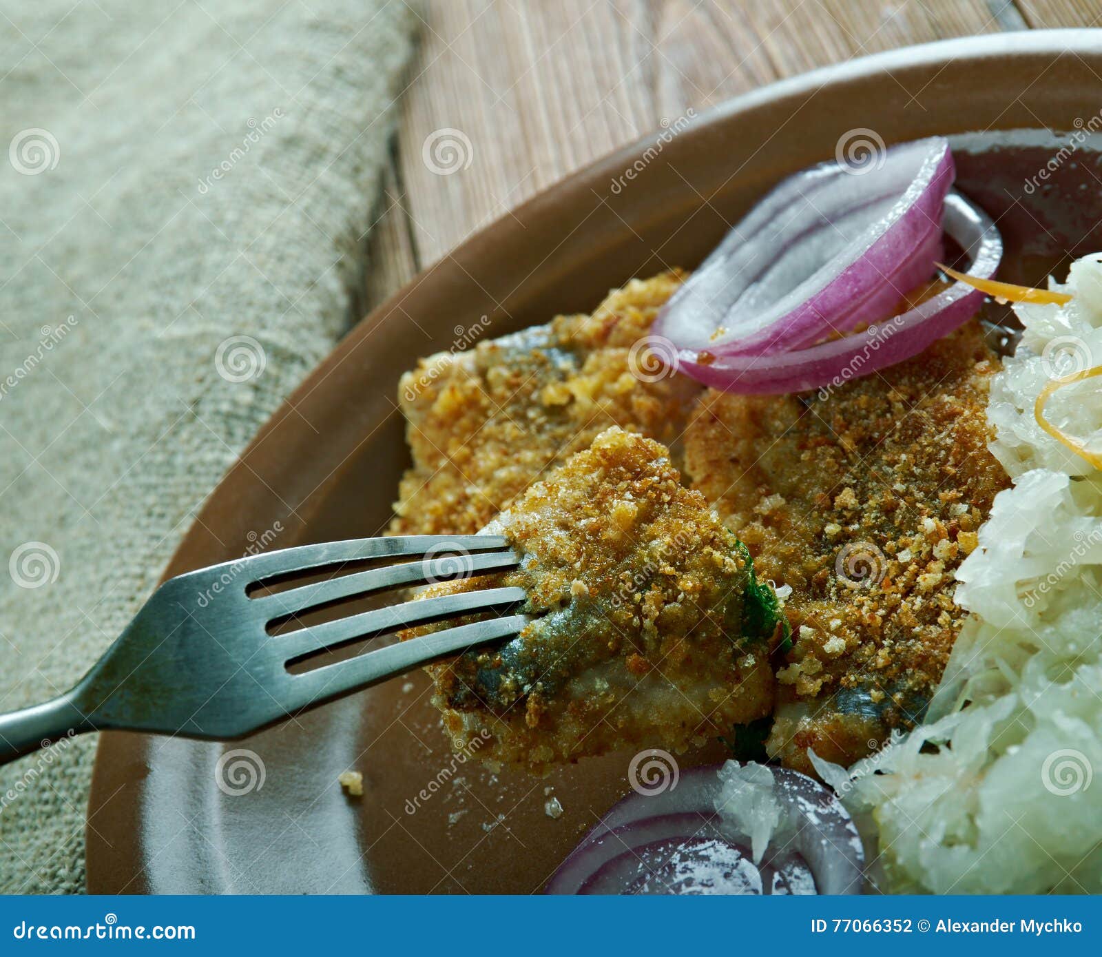 Fried herring in Finnish stock photo. Image of cuisine - 77066352