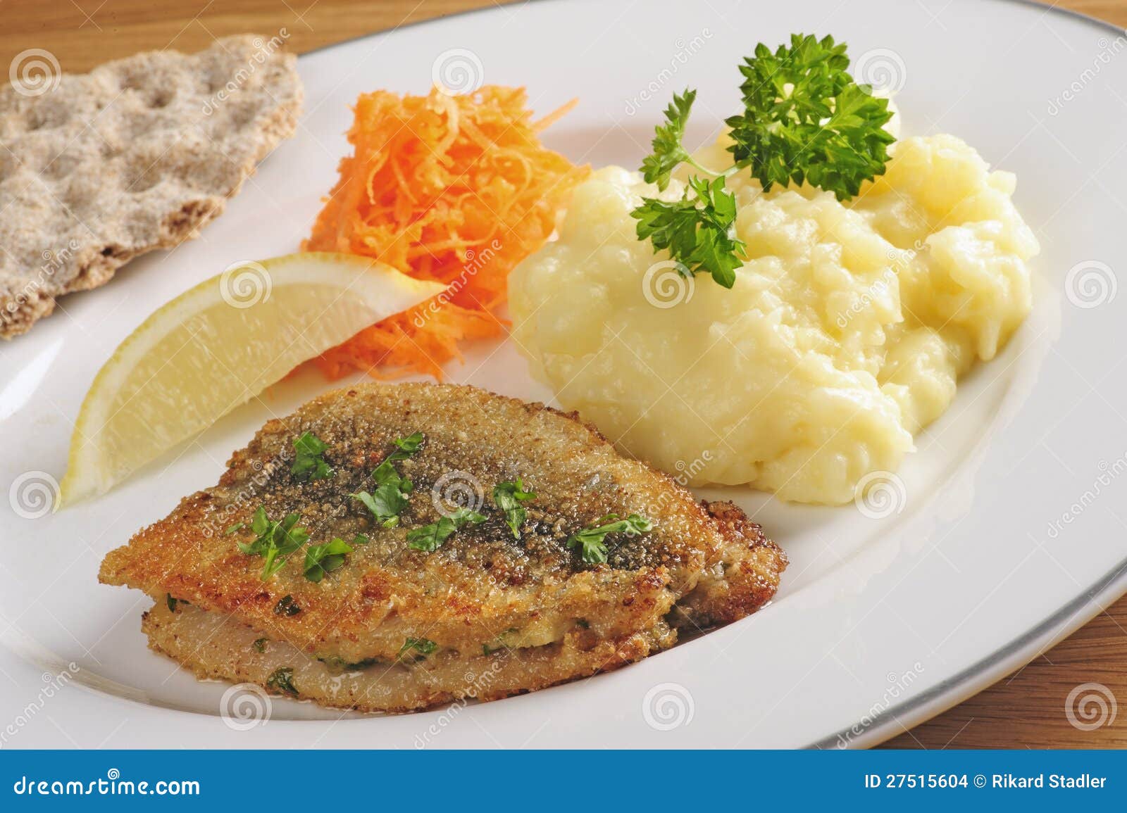Fried Herring with Mashed Potatoes Stock Photo - Image of fish, fillet ...