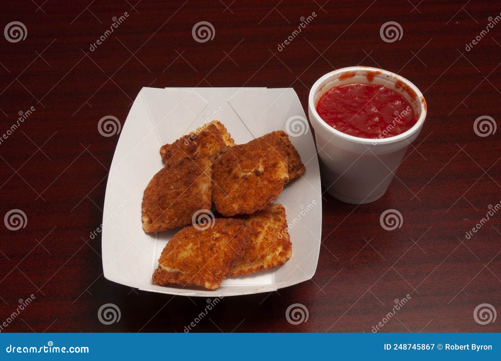Fried Italian Ravioli stock image. Image of traditional - 248745867