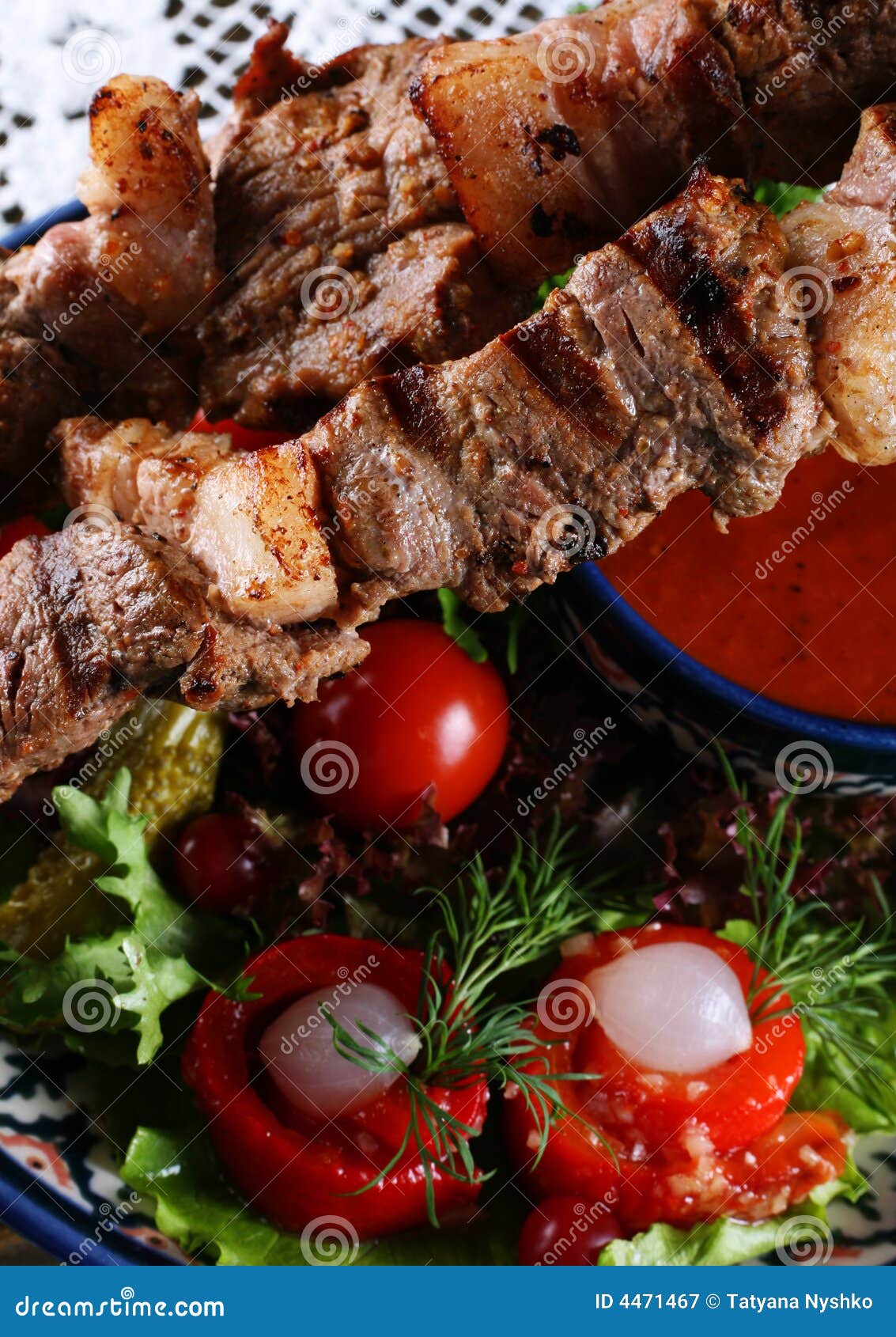 Fried kebab stock image. Image of roasted, grilled, pepper - 4471467