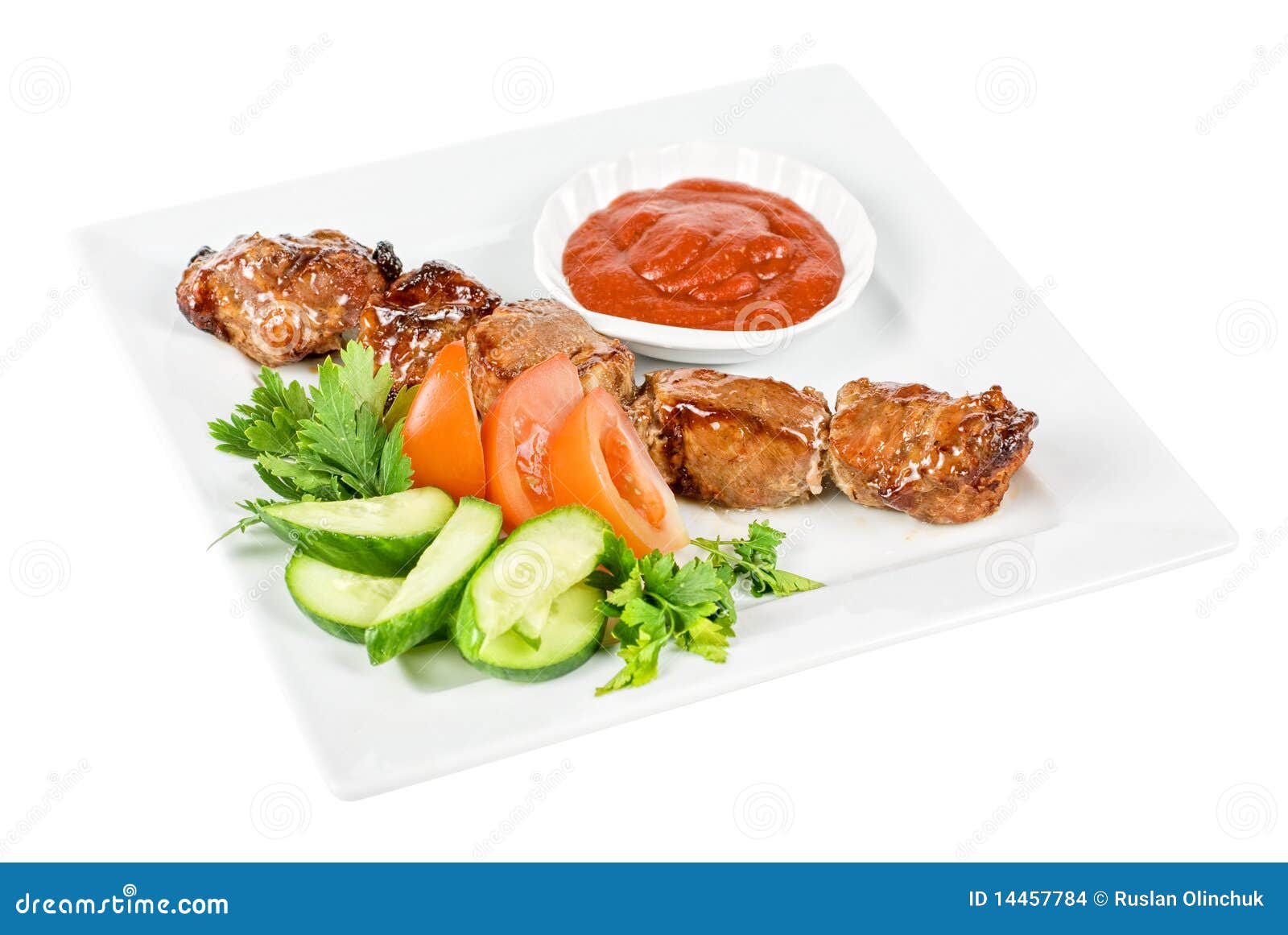 Fried kebab meat stock photo. Image of color, eating - 14457784