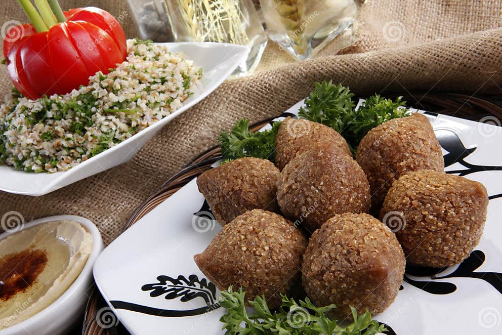 Fried kibbe stock image. Image of culinary, kiby, lebanese - 10512267