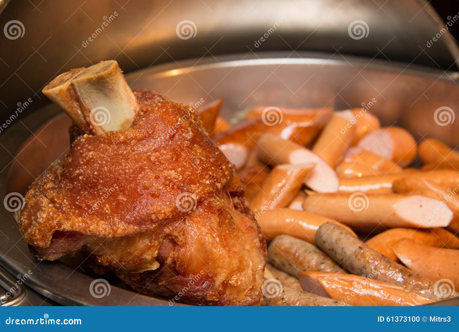 Fried Knuckle of Pork with Bones Stock Photo - Image of meal, knuckle ...