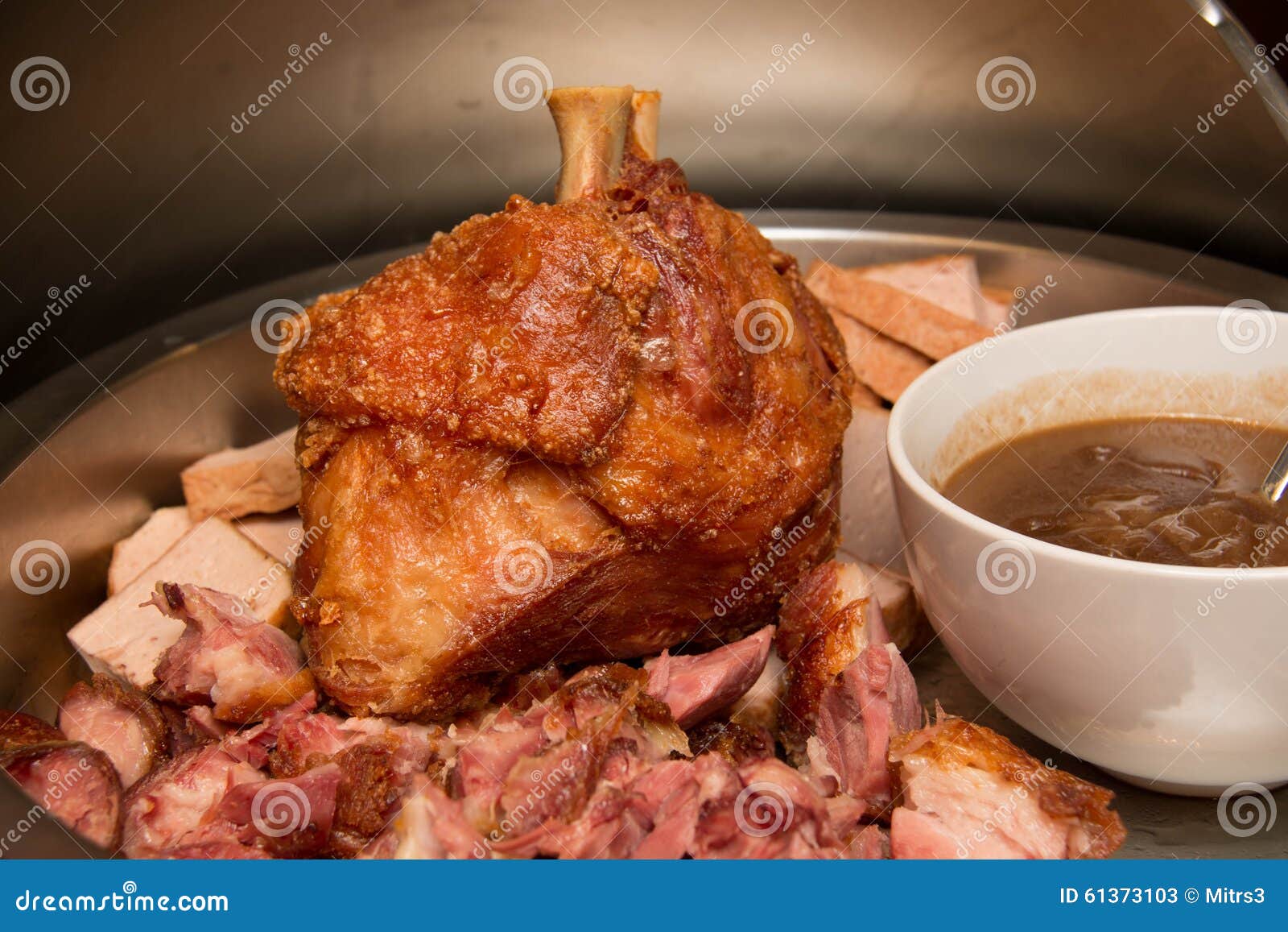Fried Knuckle of Pork with Bones Stock Image - Image of bone, roast ...