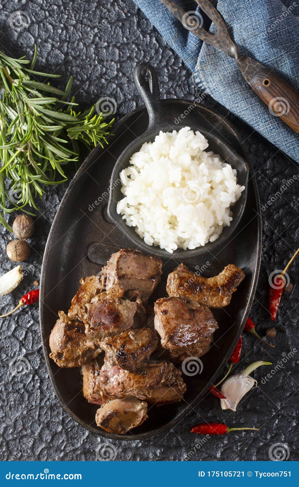 Fried liver stock image. Image of delicious, organic - 175105721