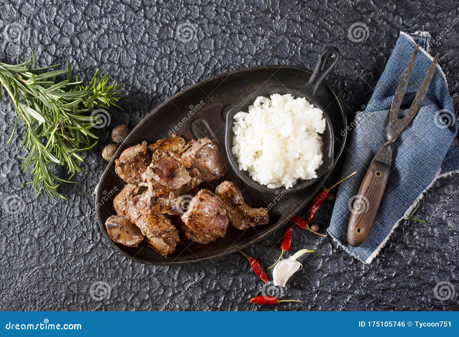 Fried liver stock photo. Image of nutrition, background - 175105746