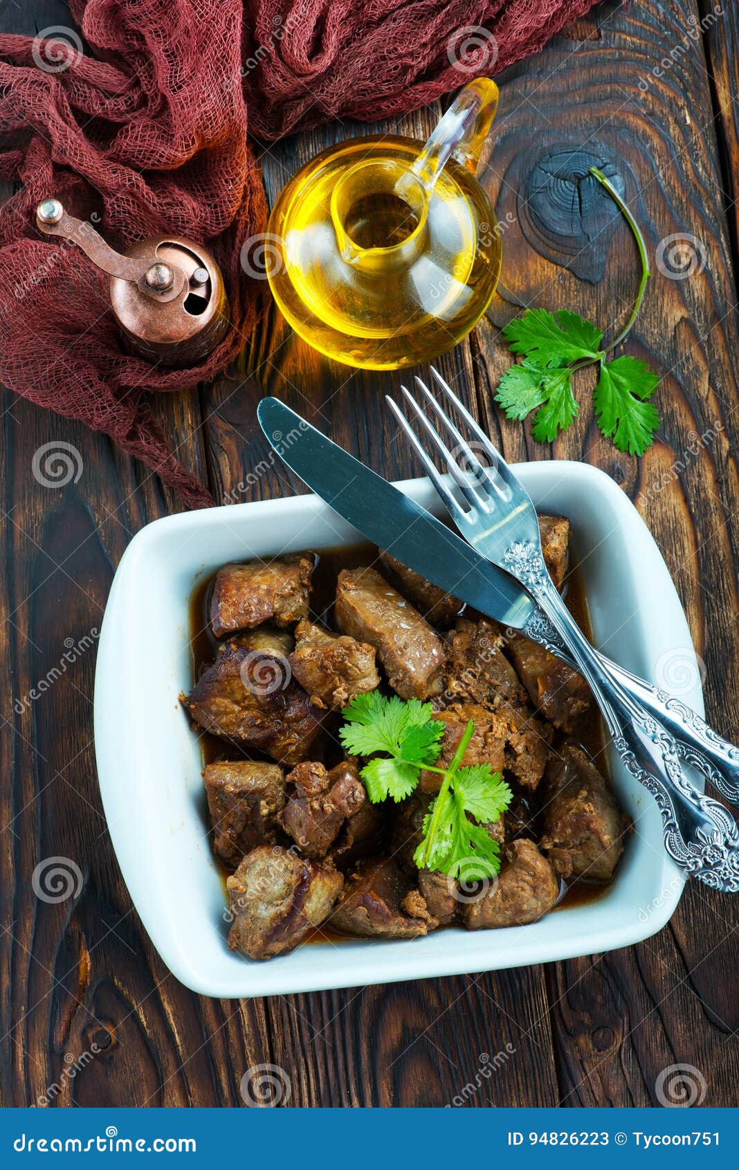 Fried liver stock image. Image of grilled, fresh, chicken - 94826223