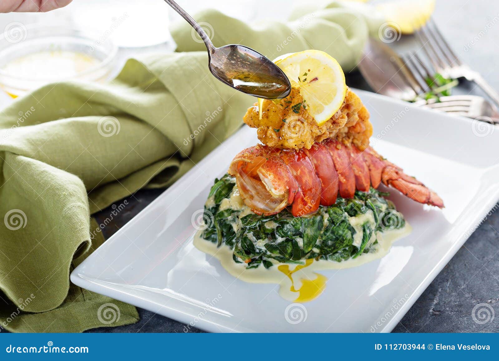 Fried lobster tail stock photo. Image of healthy, gourmet - 112703944