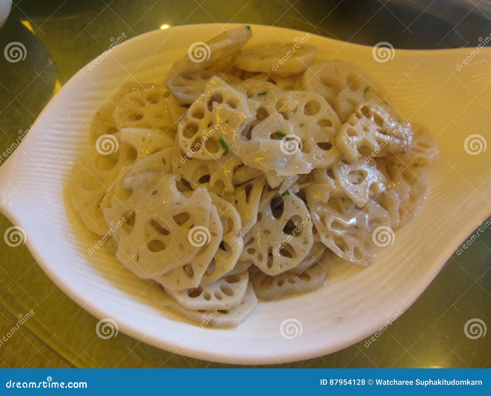 Fried lotus root. stock photo. Image of cavity, flaky - 87954128