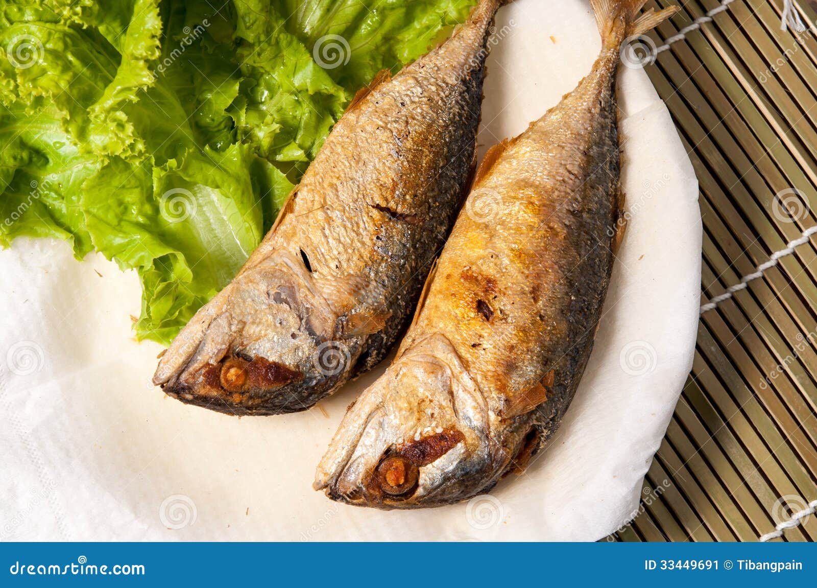 Fried Mackerel Fish imagen de archivo. Imagen de comer - 33449691