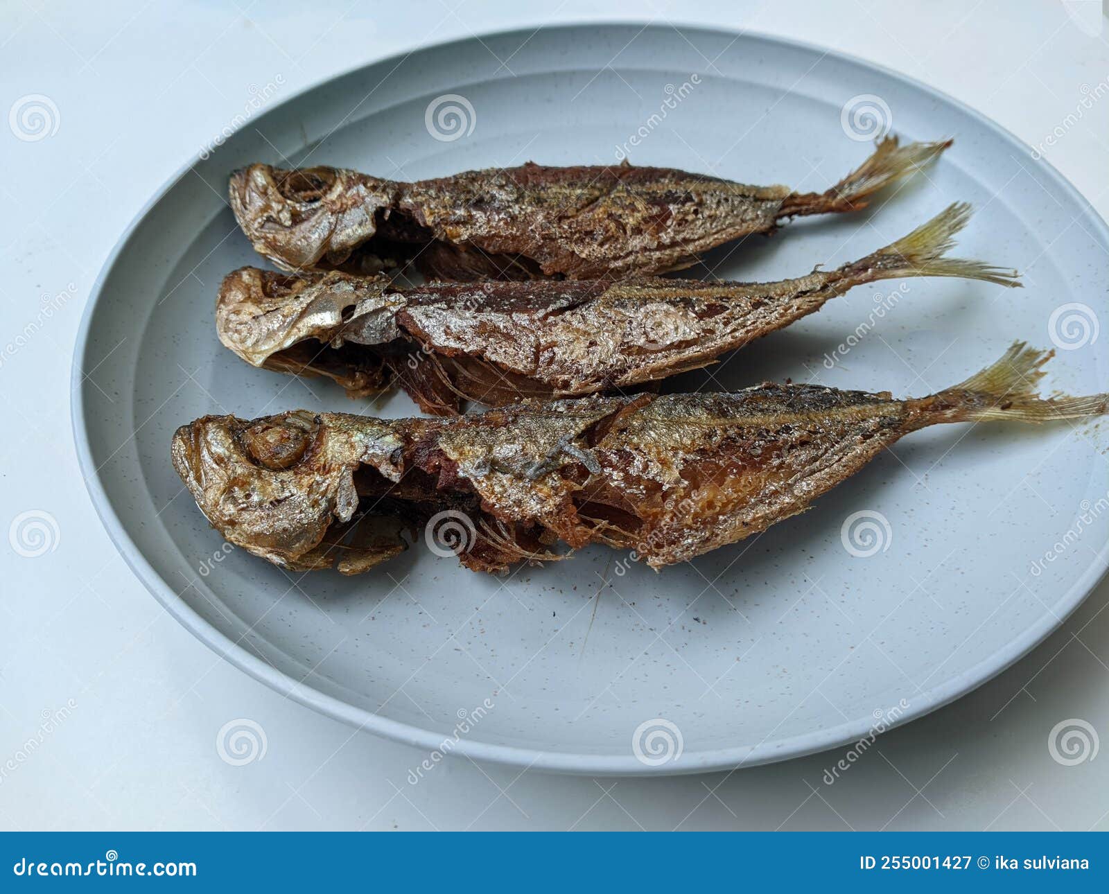 Fried Mackerel Fish on a Plate Stock Image - Image of homemade, cookery ...
