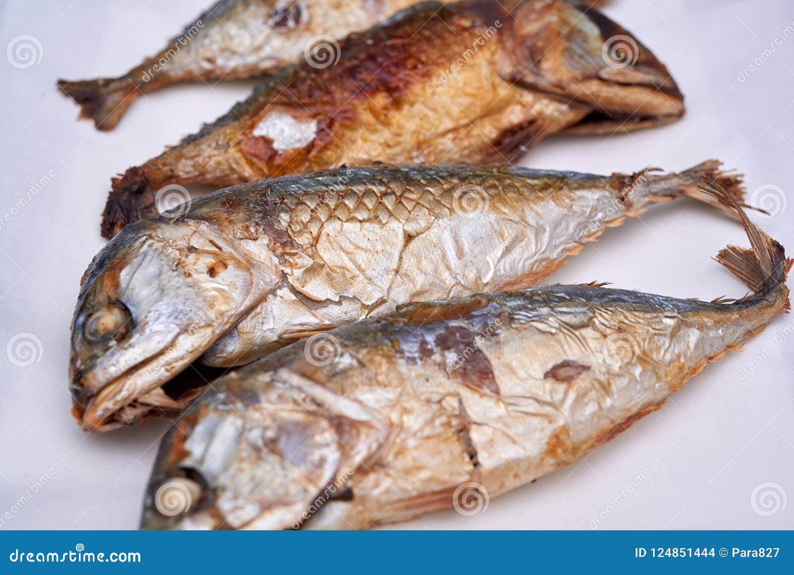 Fried mackerel stock photo. Image of thailand, table - 124851444