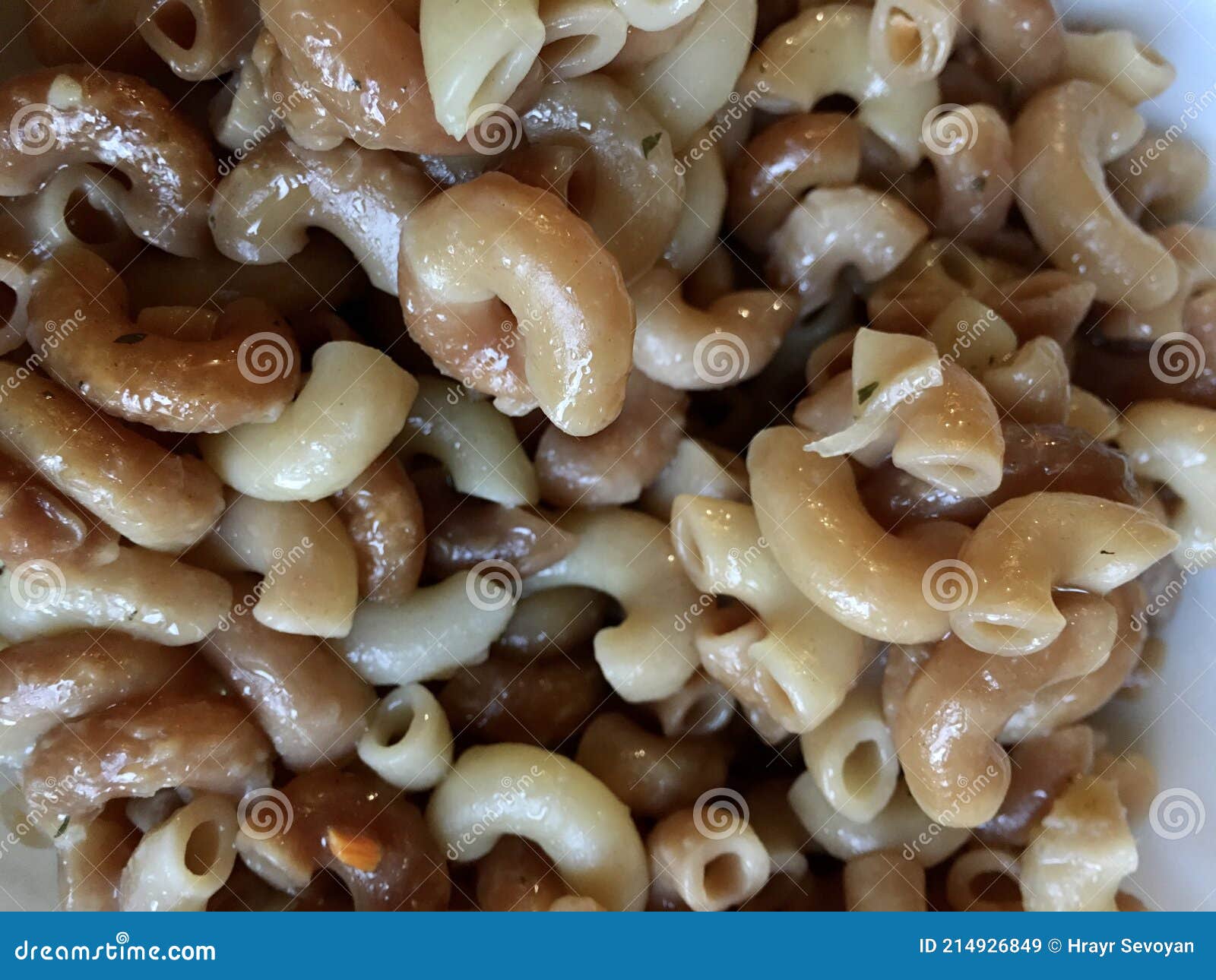 Fried Macoroni, Cooking Horns. Kitchen Wallpaper Stock Image - Image of ...