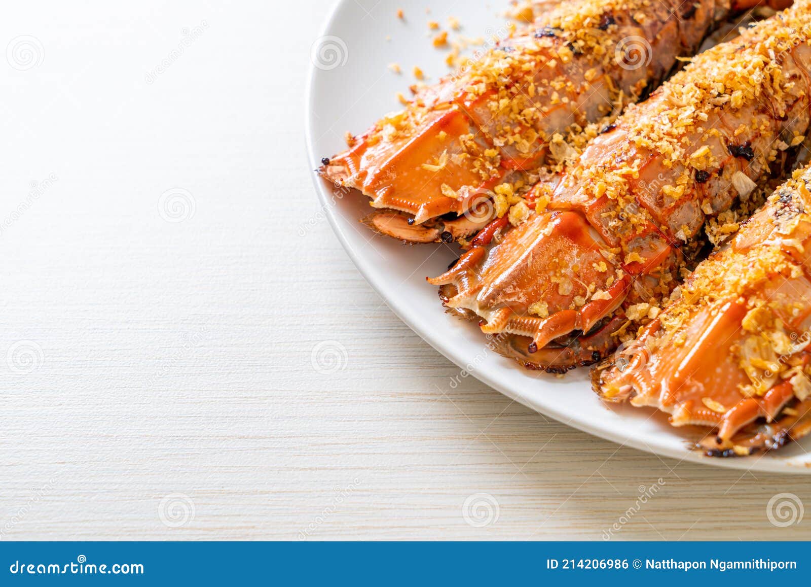 Fried Mantis Shrimp with Garlic Stock Photo - Image of healthy, grilled ...