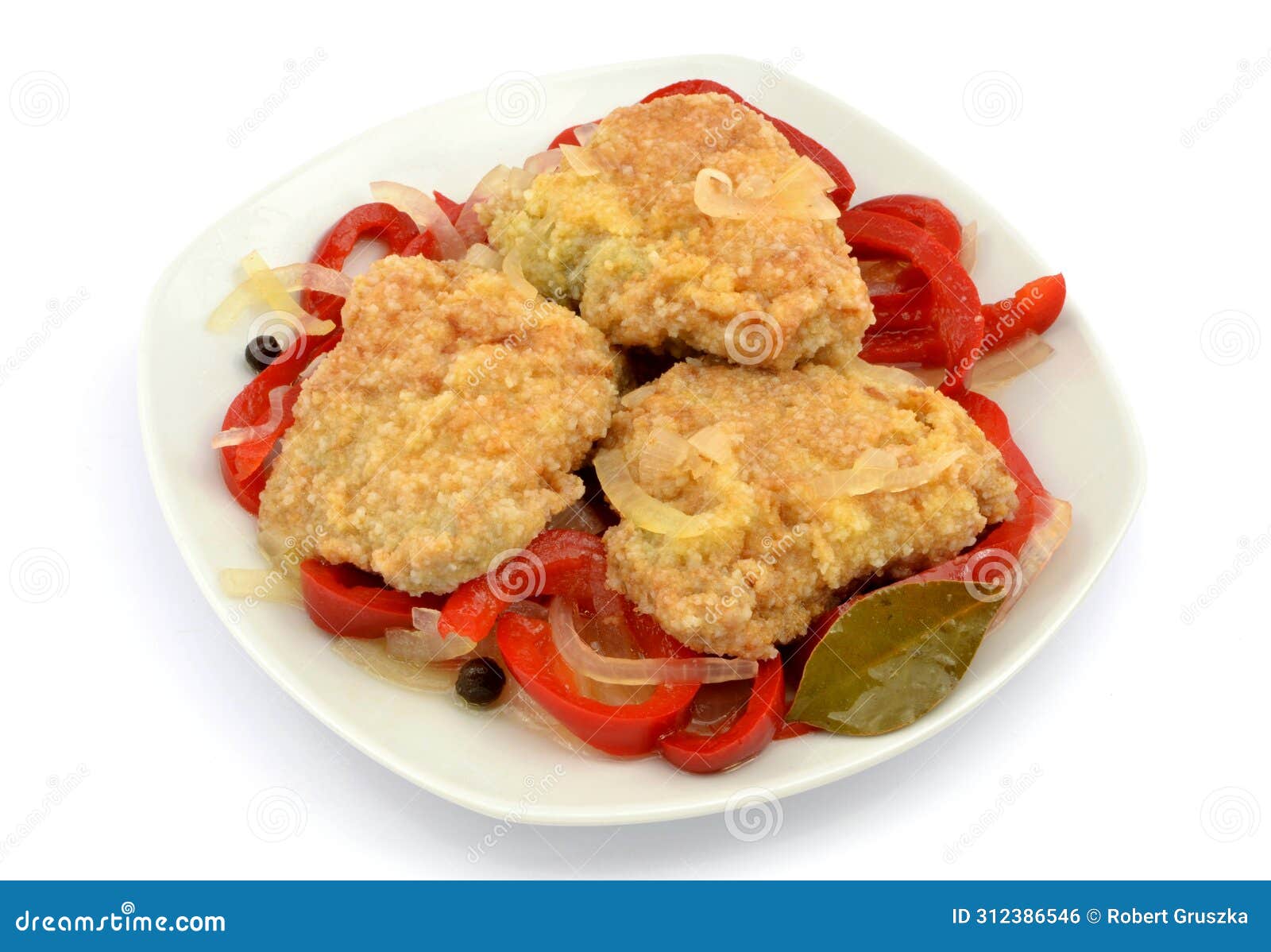 Fried marinated fish stock photo. Image of fish, fried - 312386546