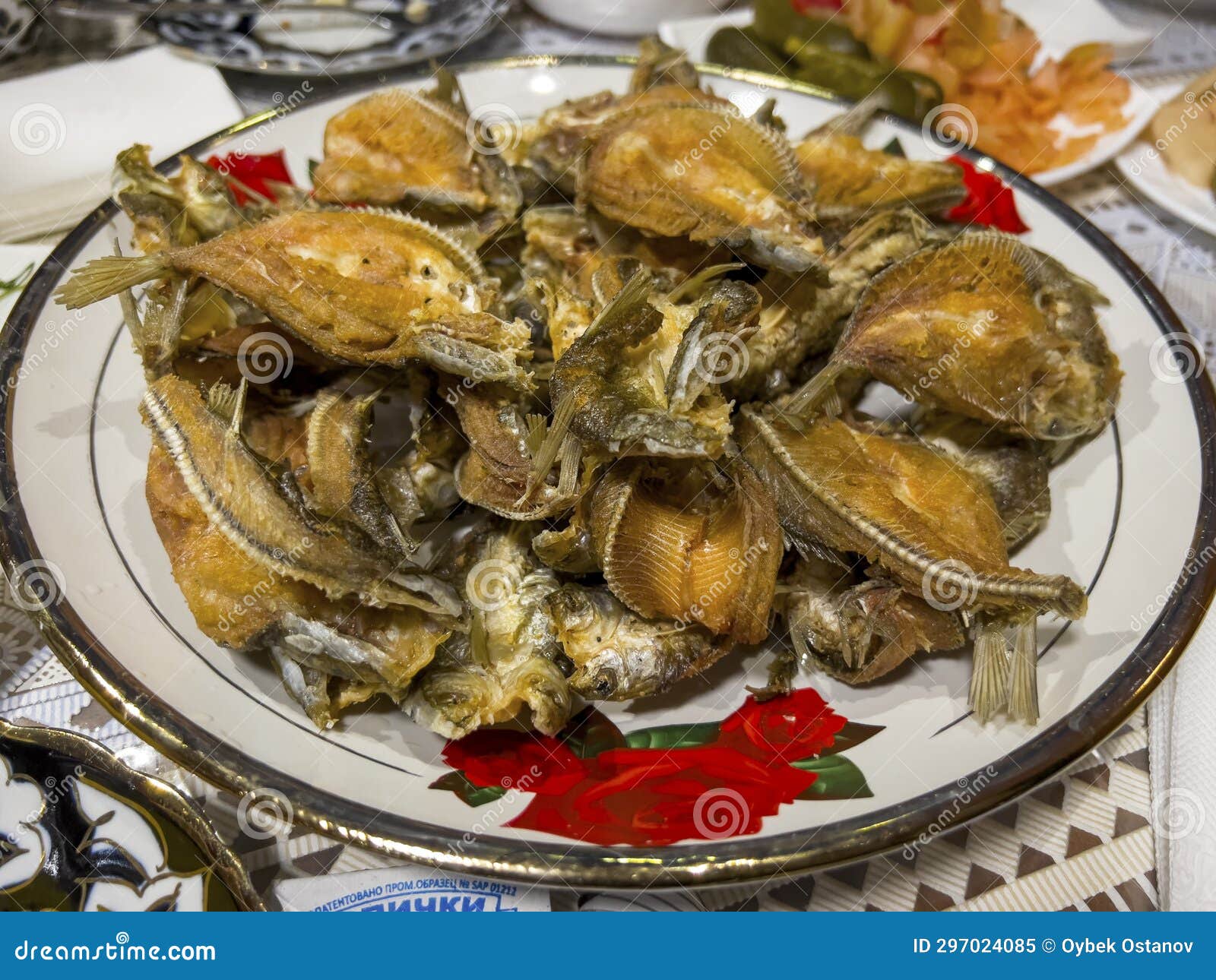 Fried Marinka Fish on the Plate Stock Image - Image of marinka ...