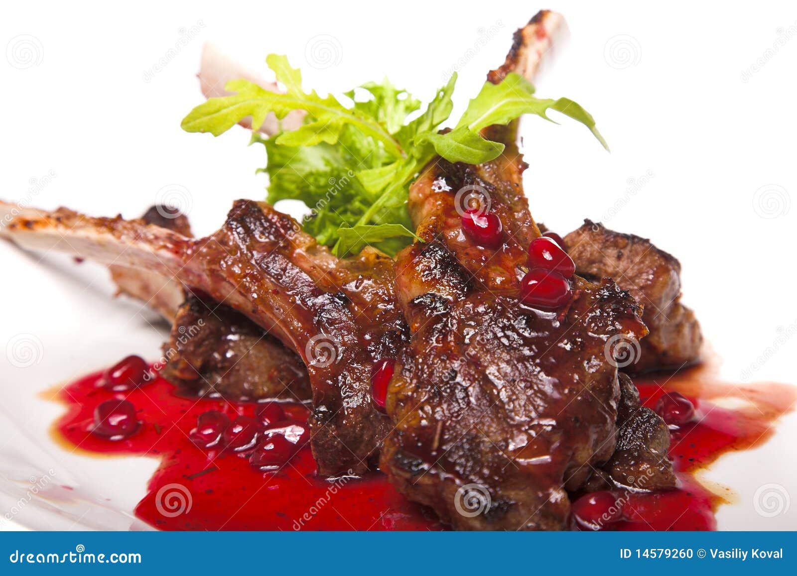 Fried meat stock photo. Image of portion, isolated, lamb - 14579260