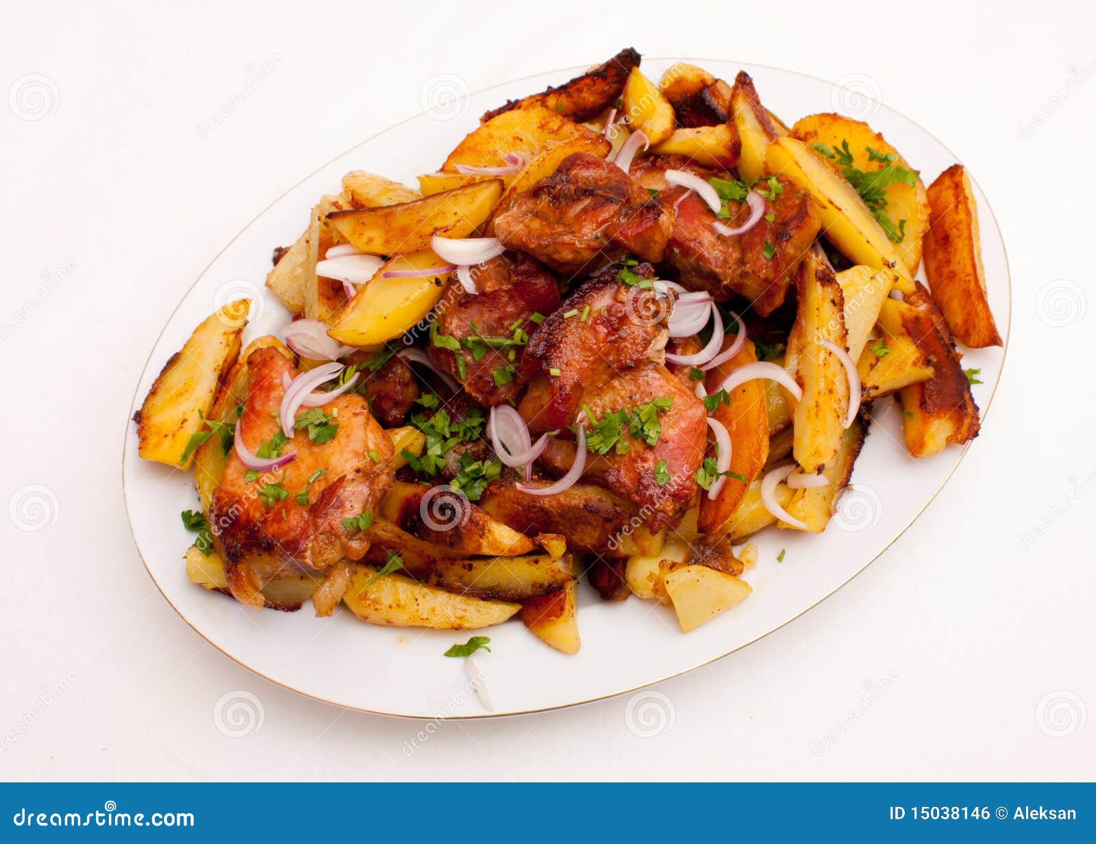 Fried meat stock photo. Image of food, roasted, dinner - 15038146