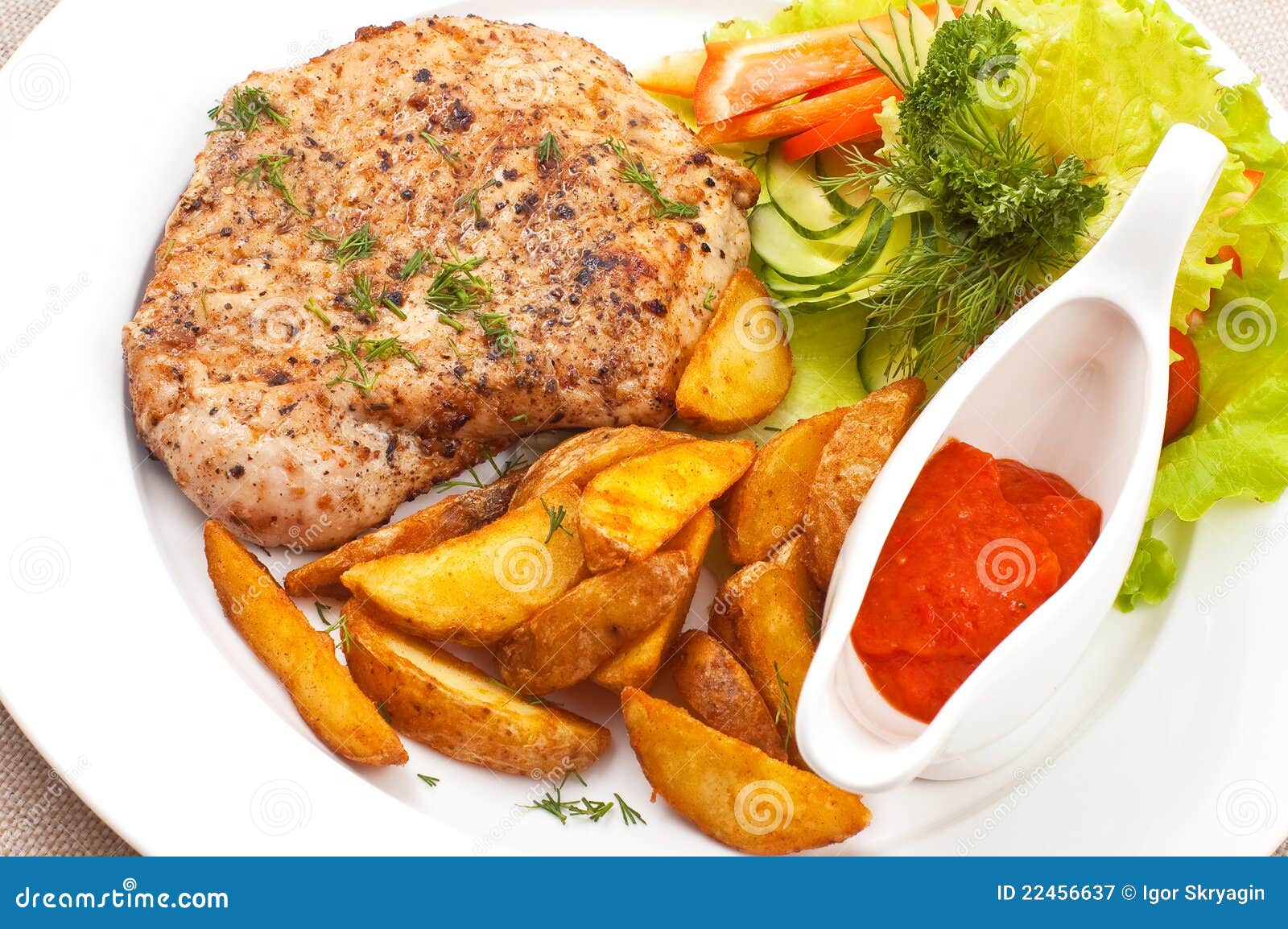 Fried meat stock image. Image of dinner, diet, fresh - 22456637