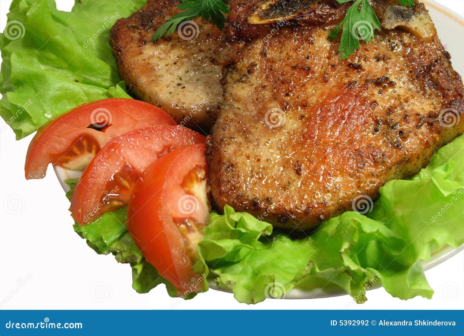 Fried meat stock photo. Image of sirloin, steak, food - 5392992