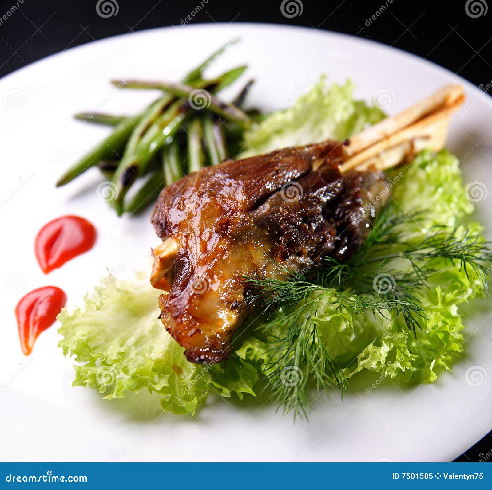 Fried meat stock image. Image of bean, kitchener, dinner - 7501585