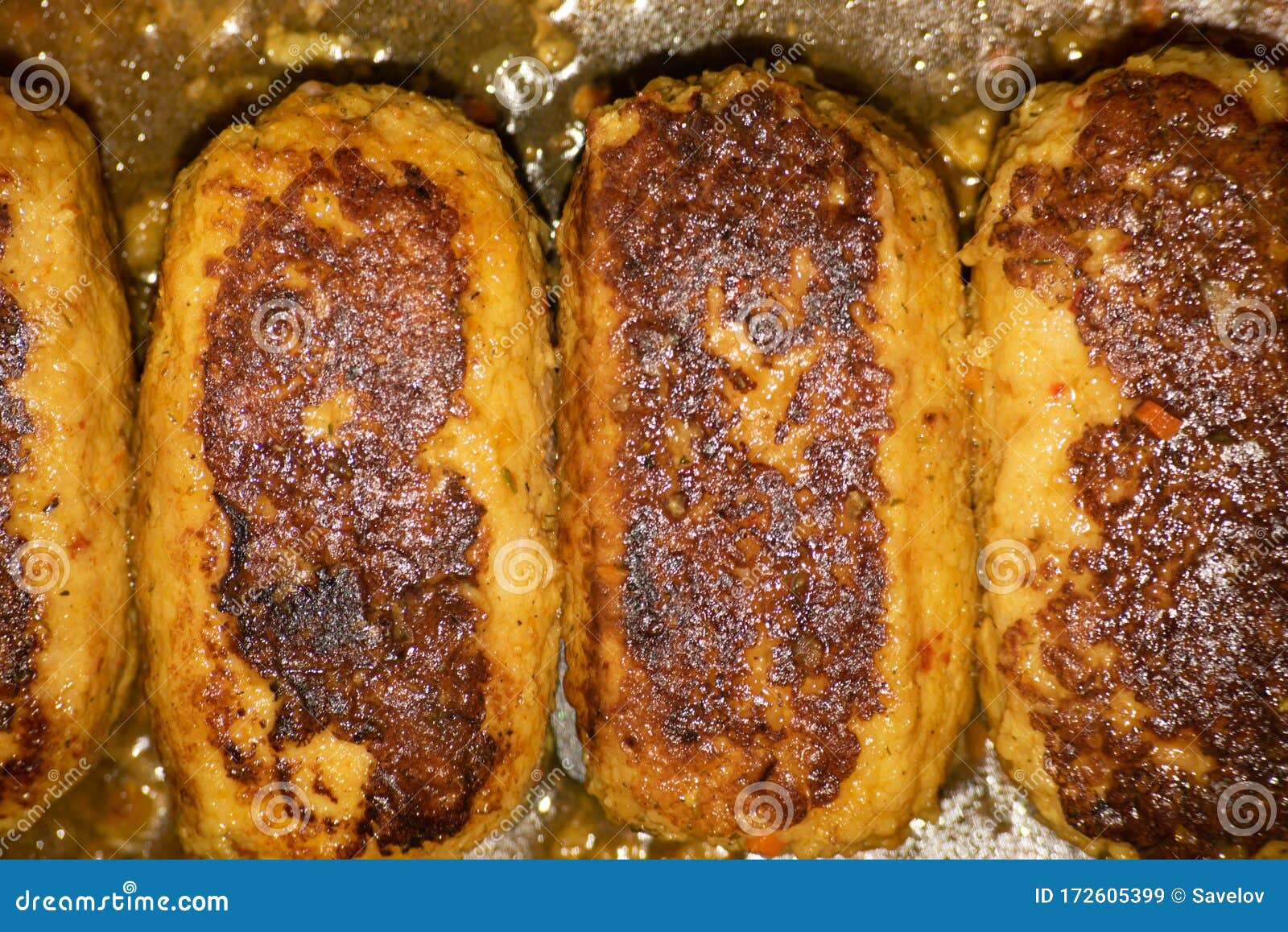 Fried Meat Cutlet Cutlet from Above Stock Image - Image of appetizer ...