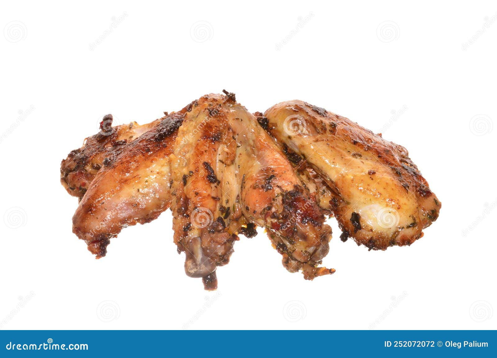 Fried Meat Isolated on White Background Stock Photo - Image of beef ...