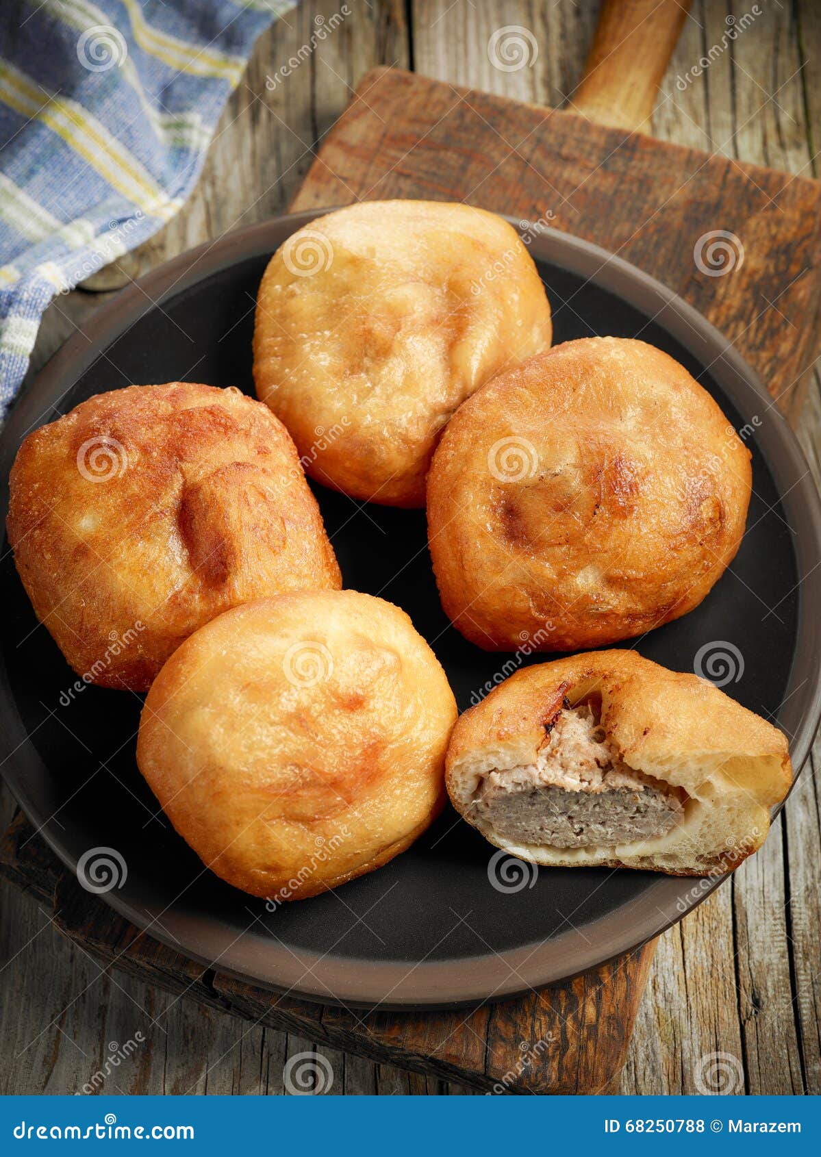 Fried meat pies belyashi stock photo. Image of russian - 68250788