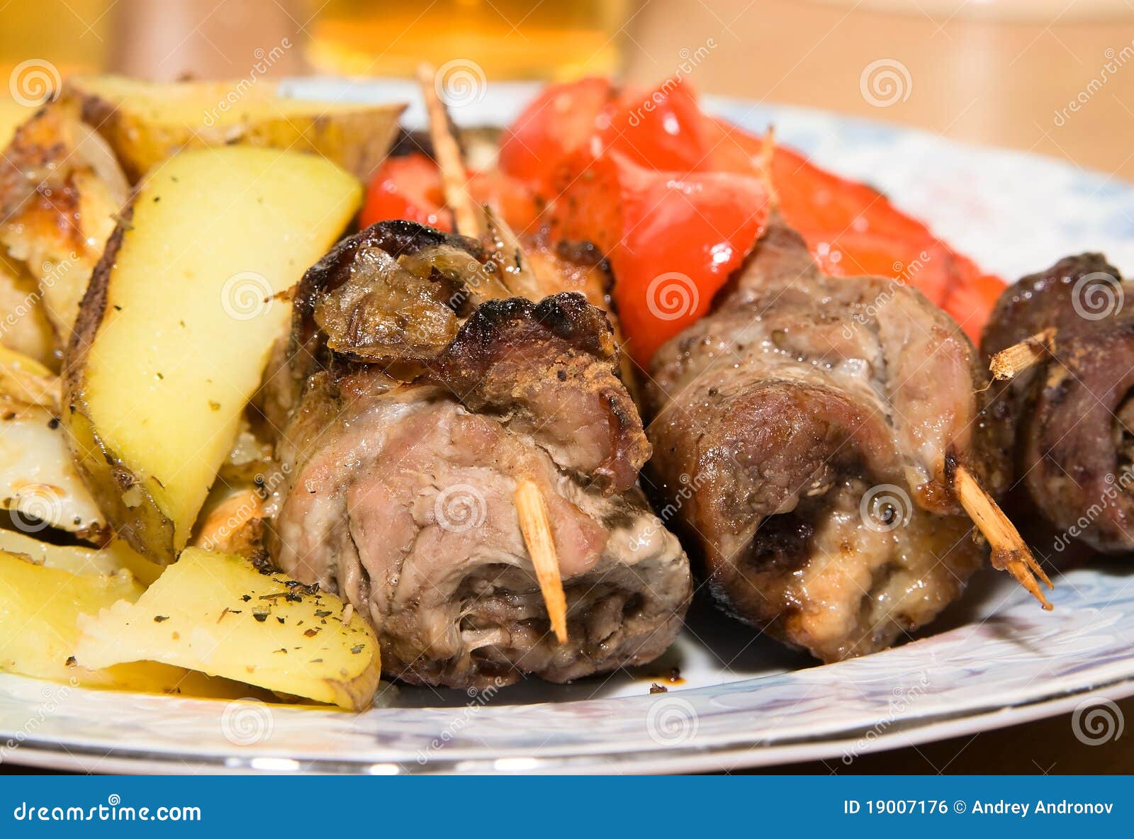 Fried Meat Rolls with Vegetables Stock Photo - Image of diet, baked ...
