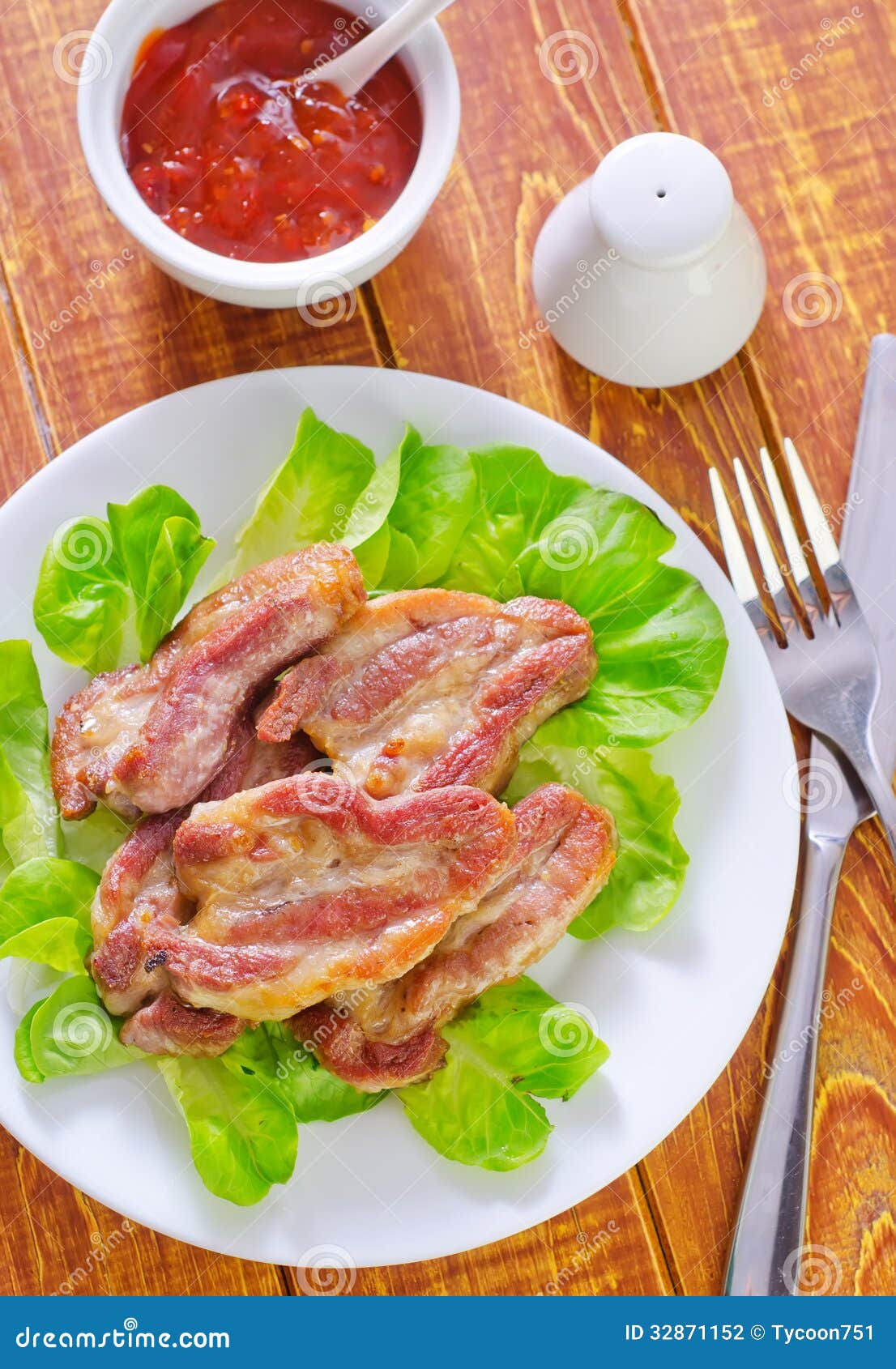 Fried meat stock photo. Image of cooked, meat, fillet - 32871152