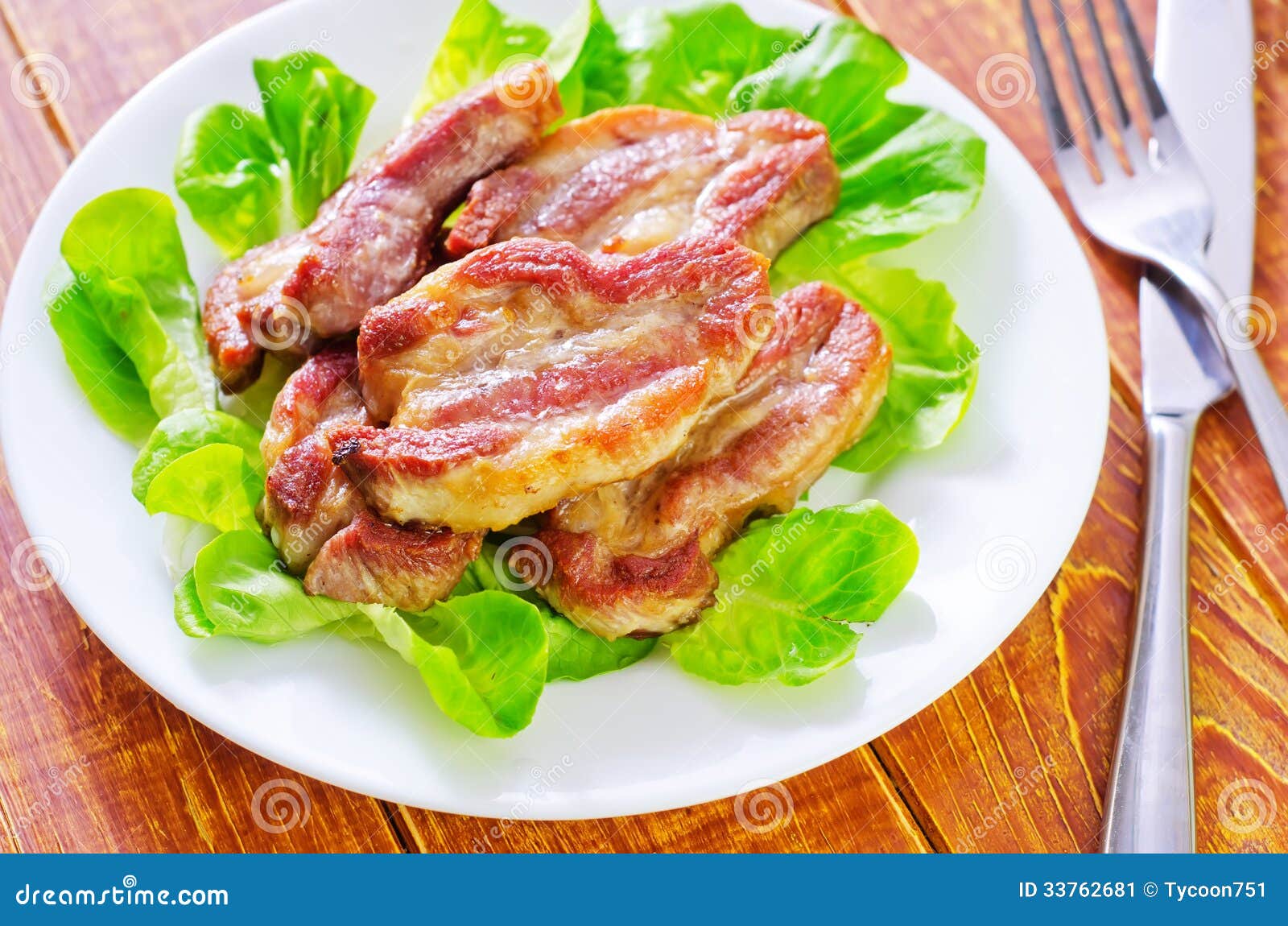Fried meat stock image. Image of barbecue, lettuce, portion - 33762681