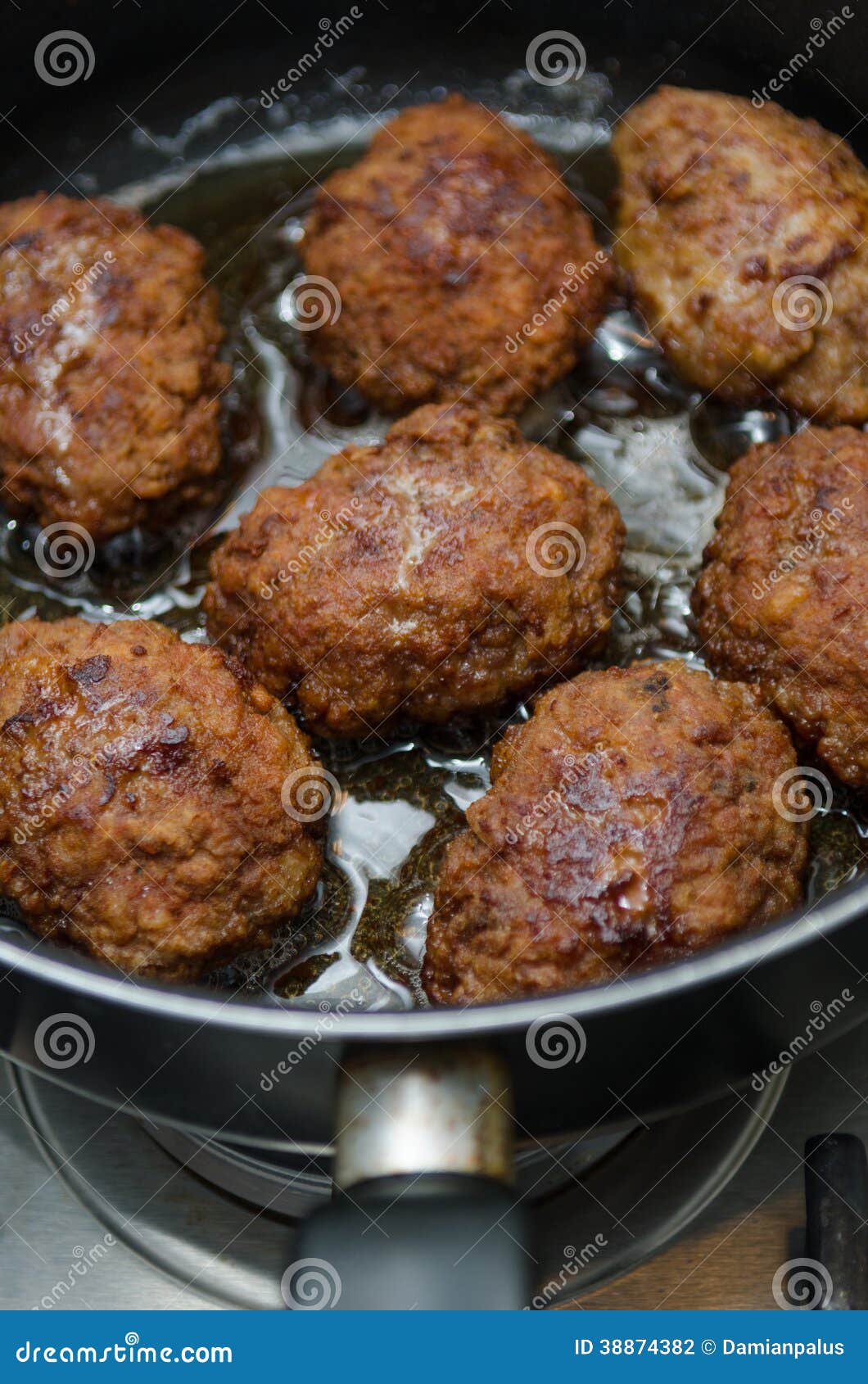 Fried Meatballs With White Sauce And Flat Cakes - Traditional Greek ...