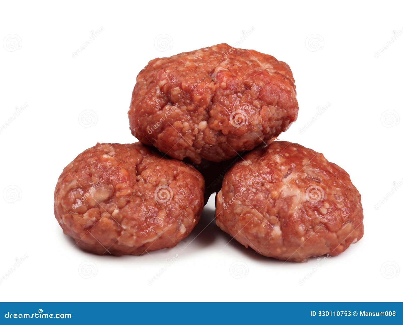 Fried Meatballs Isolated on White Background Stock Image - Image of ...