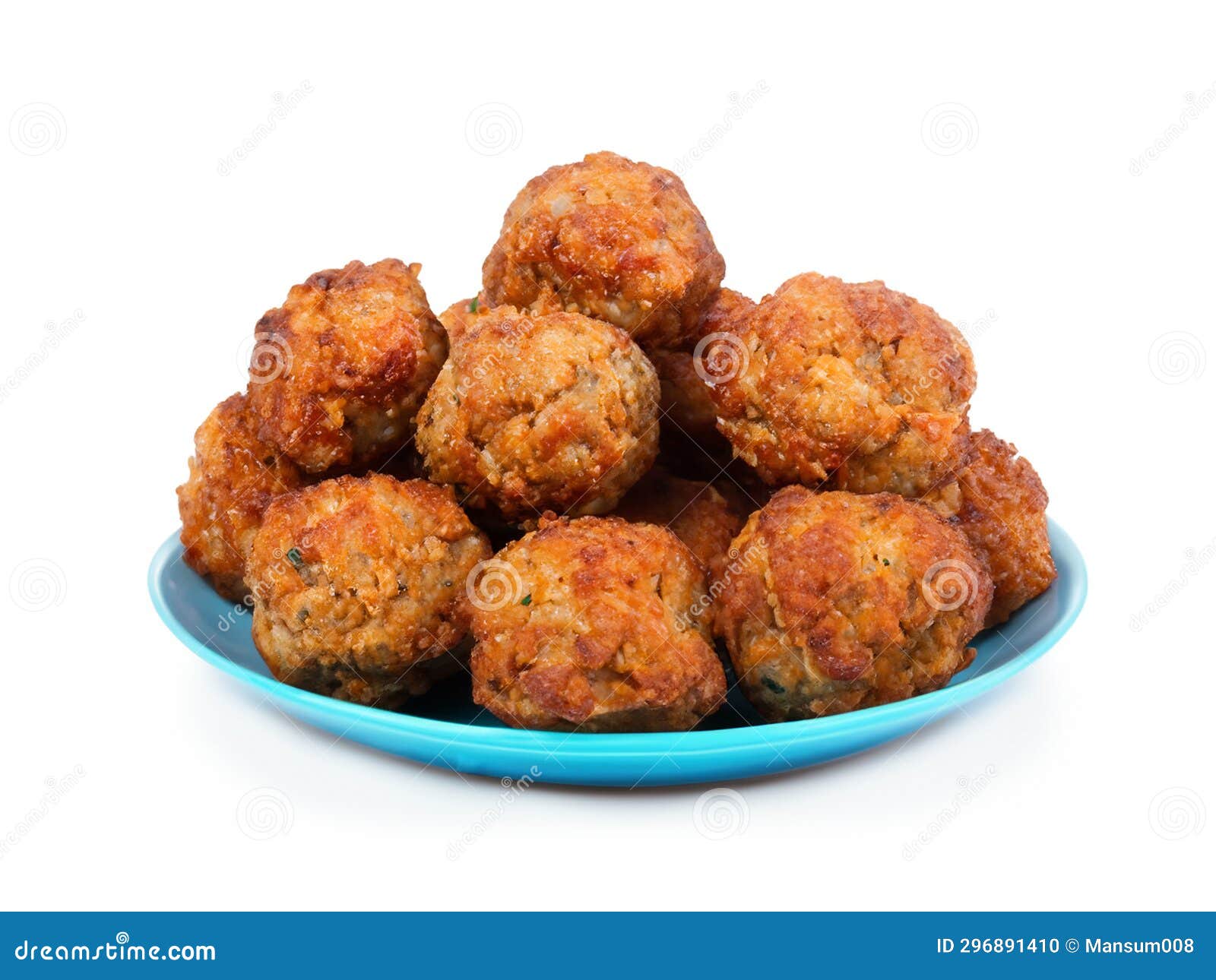 Fried Meatballs Isolated on White Stock Photo - Image of beef, meatball ...