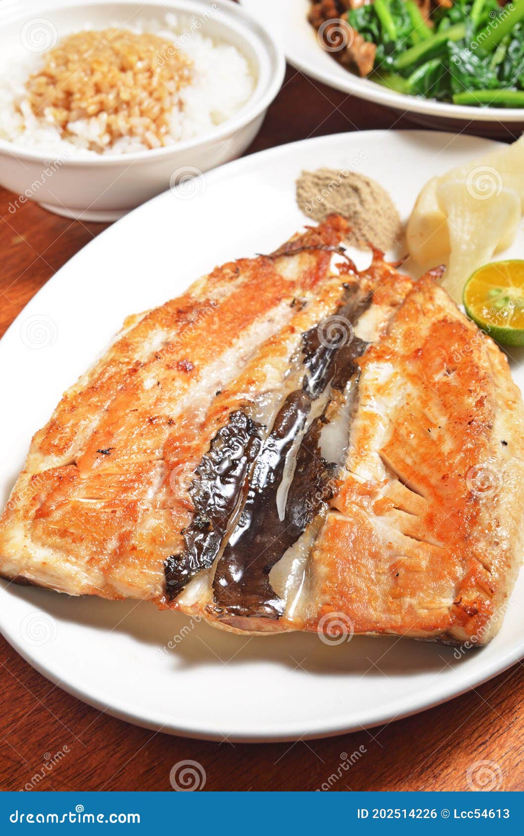 Fried milkfish belly stock photo. Image of cuisine, food - 202514226
