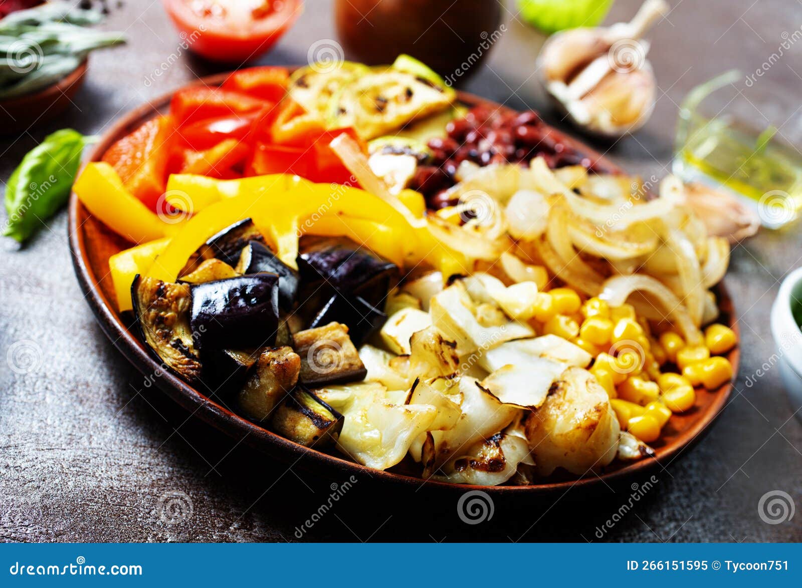 Fried Mix Vegetables on Plate Stock Image - Image of gourmet, cooked ...