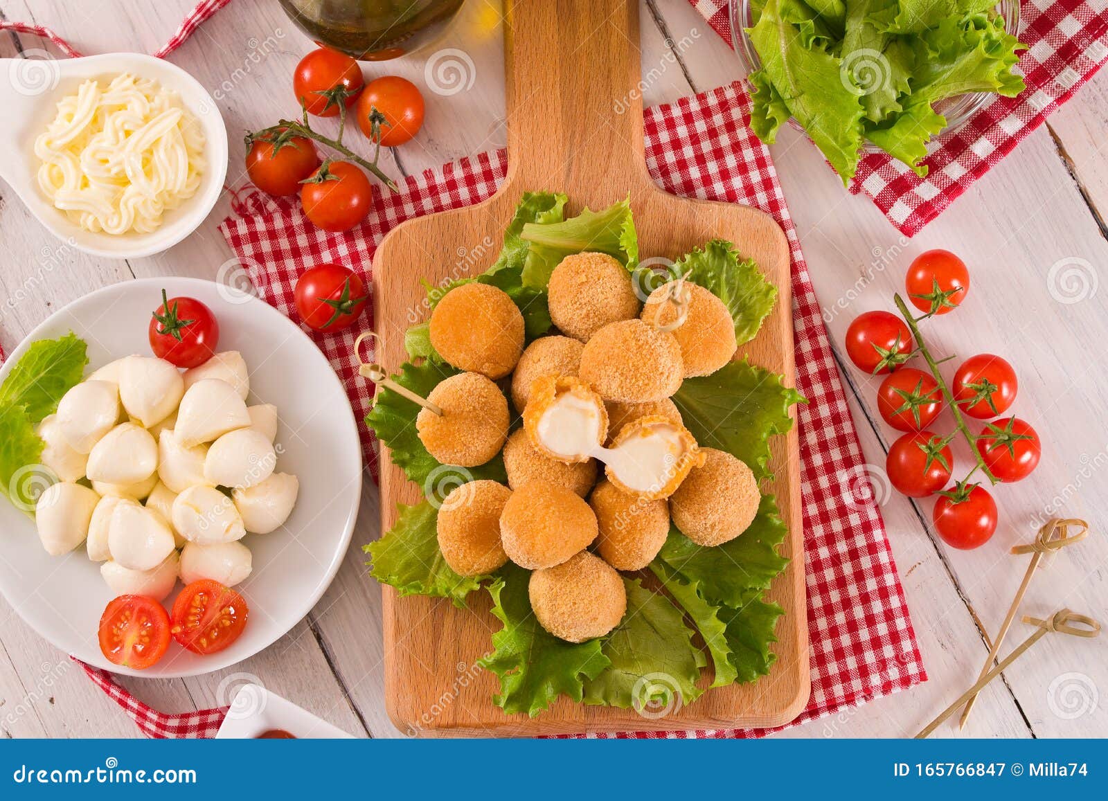 Fried Mozzarella Cheese Balls. Stock Image - Image of crispy, cheese ...