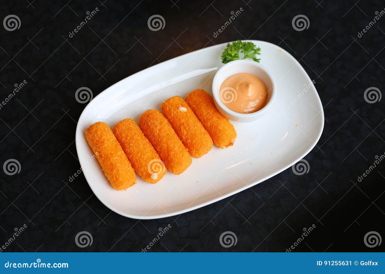 Fried Mozzarella Cheese Sticks Breaded Stock Image - Image of cheese ...