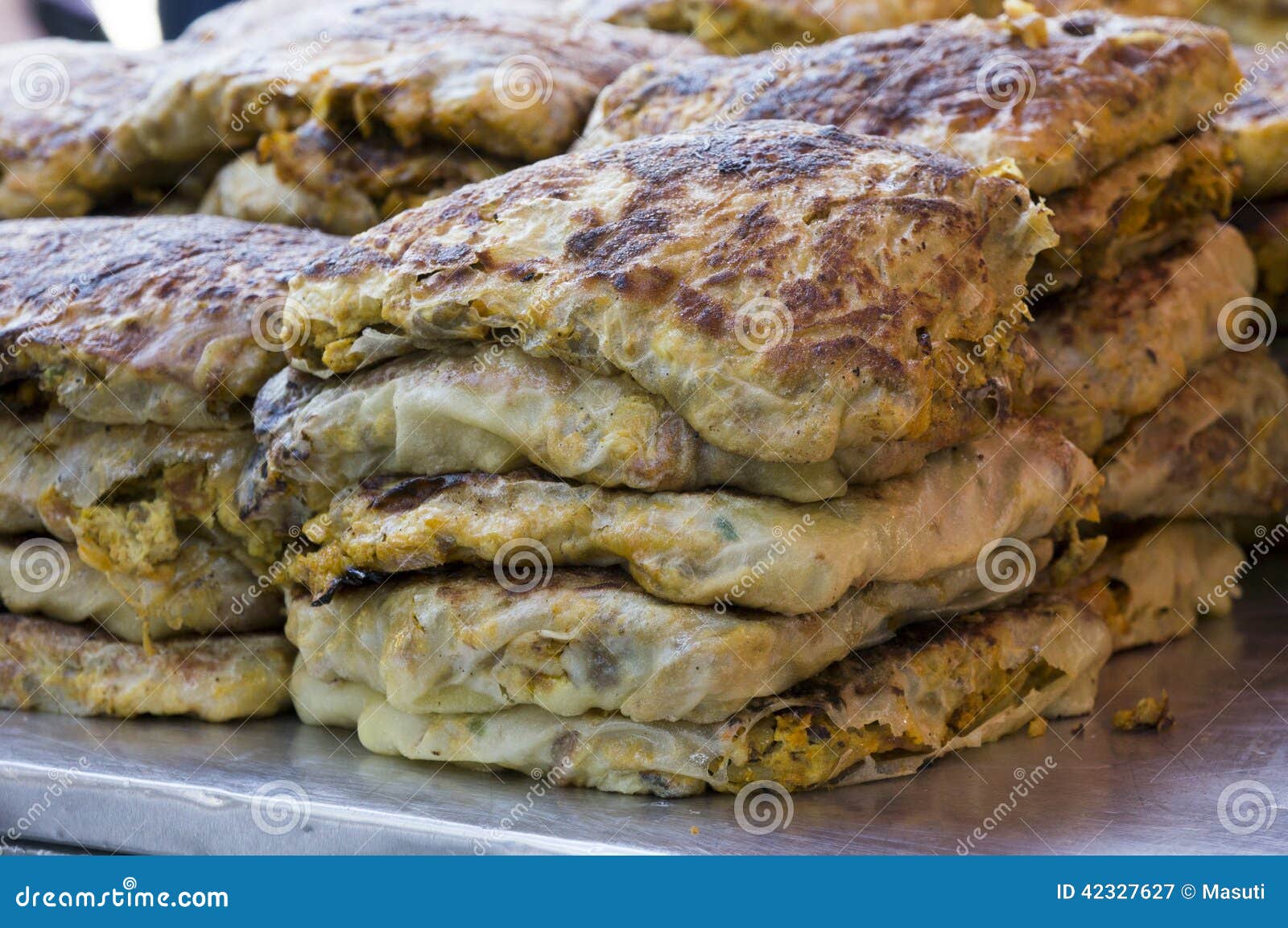 Fried Murtabak stock image. Image of arab, arabic, folded - 42327627