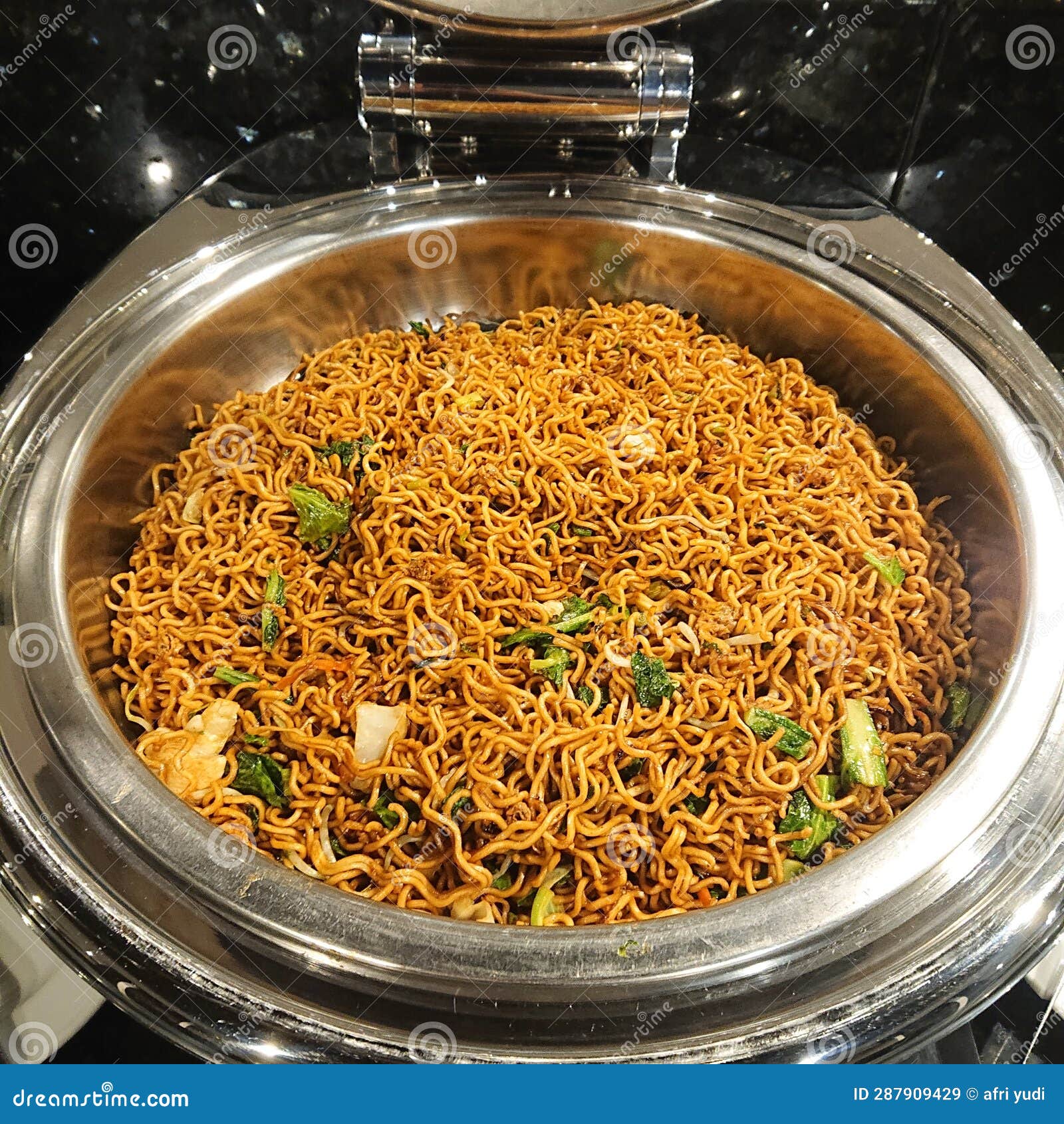 Fried Noodles Buffet Set Up Food Stock Image - Image of fried, noodles ...