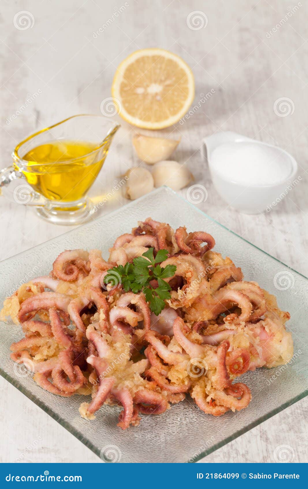 Fried Octopus stock image. Image of tentacles, gastronomy - 21864099
