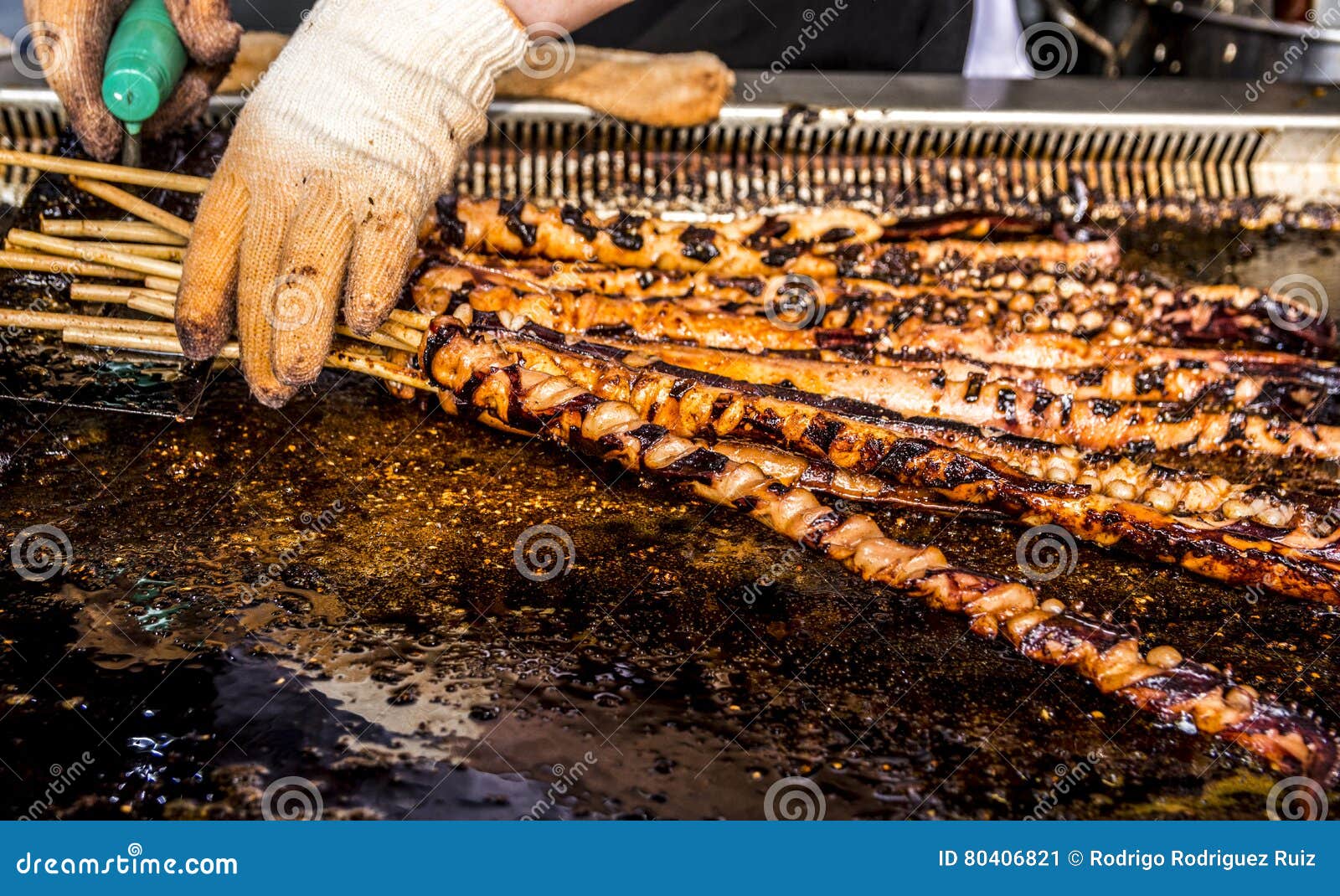 Fried Octopus on a Stick stock image. Image of vendor - 80406821