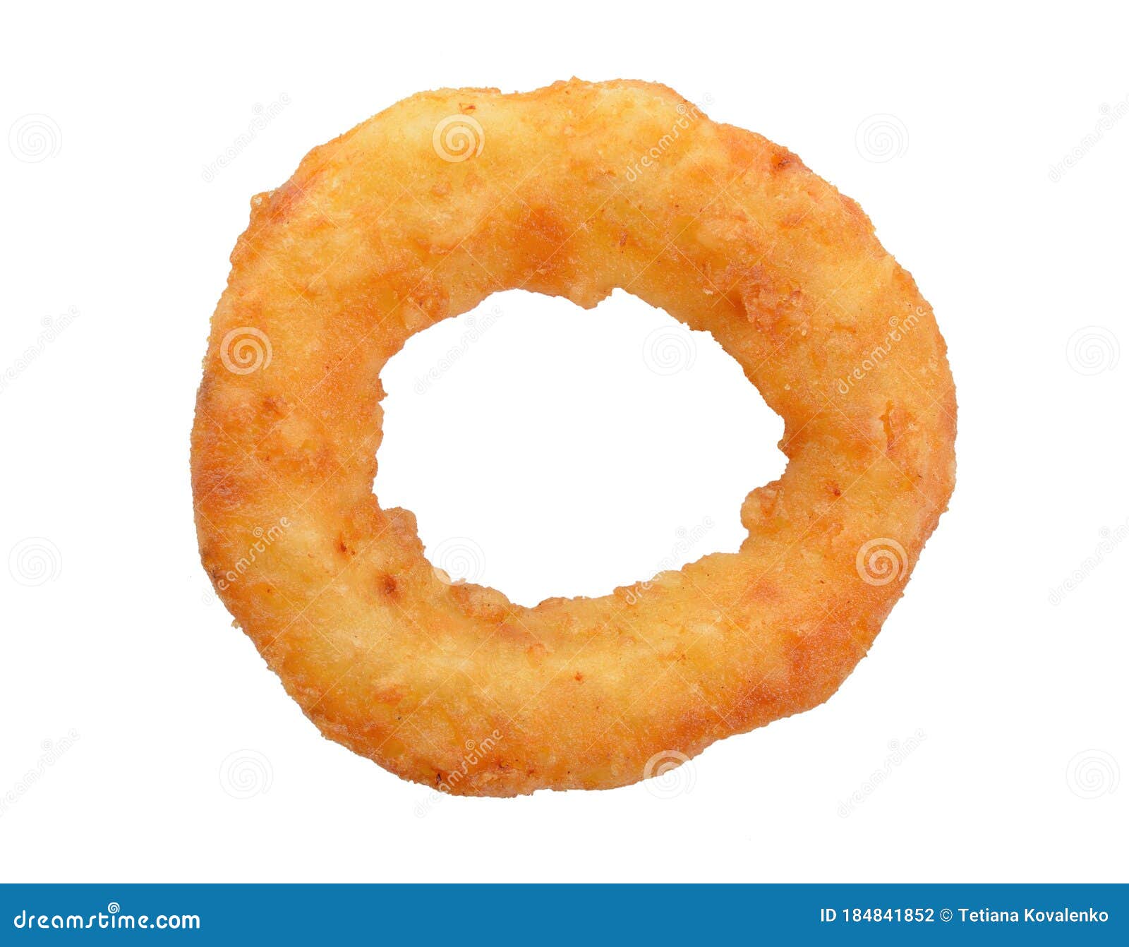 Fried Onion Rings. Isolated on White Background Stock Photo - Image of ...