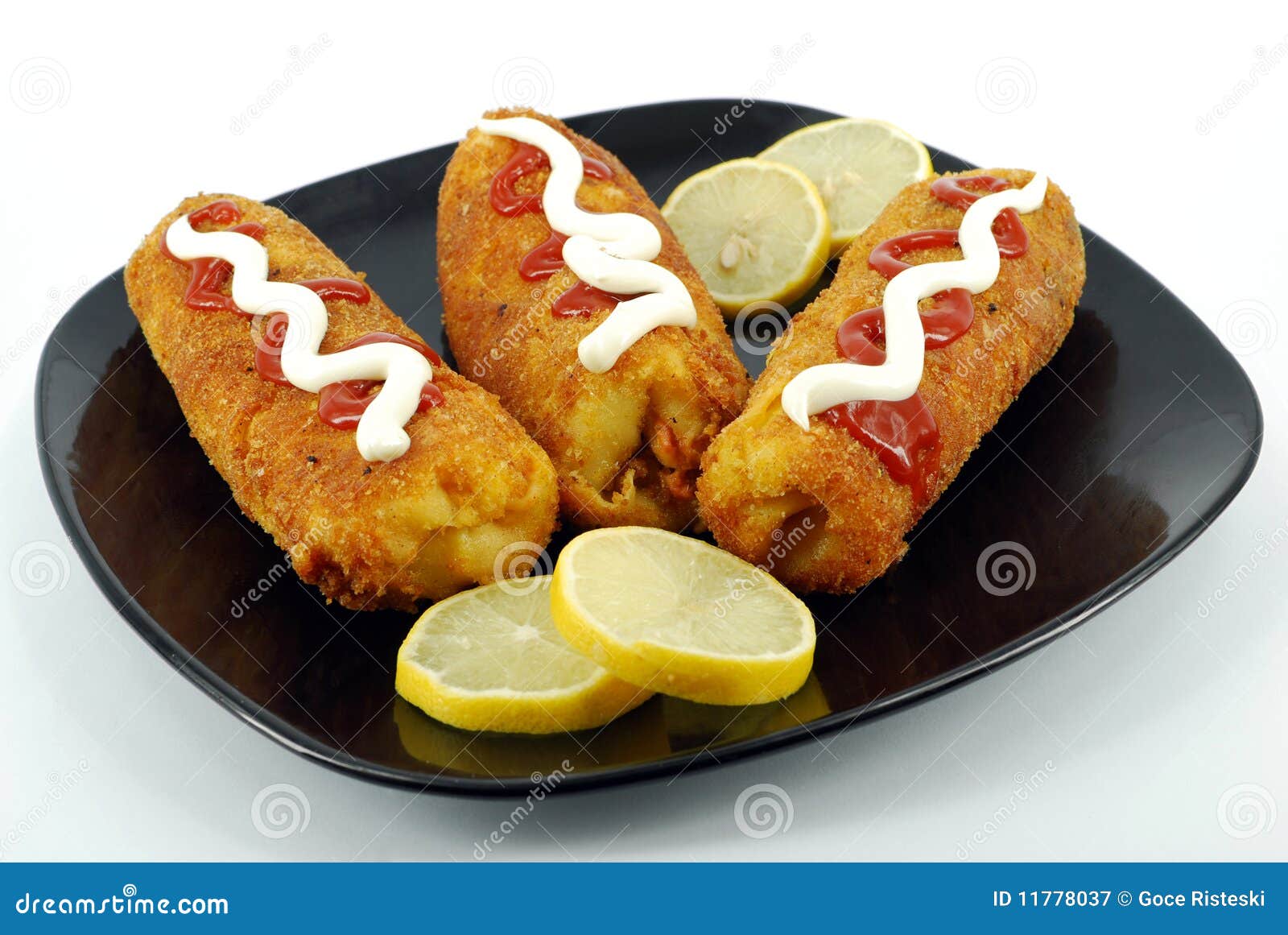 Fried pancake stock image. Image of ketchup, homemade - 11778037