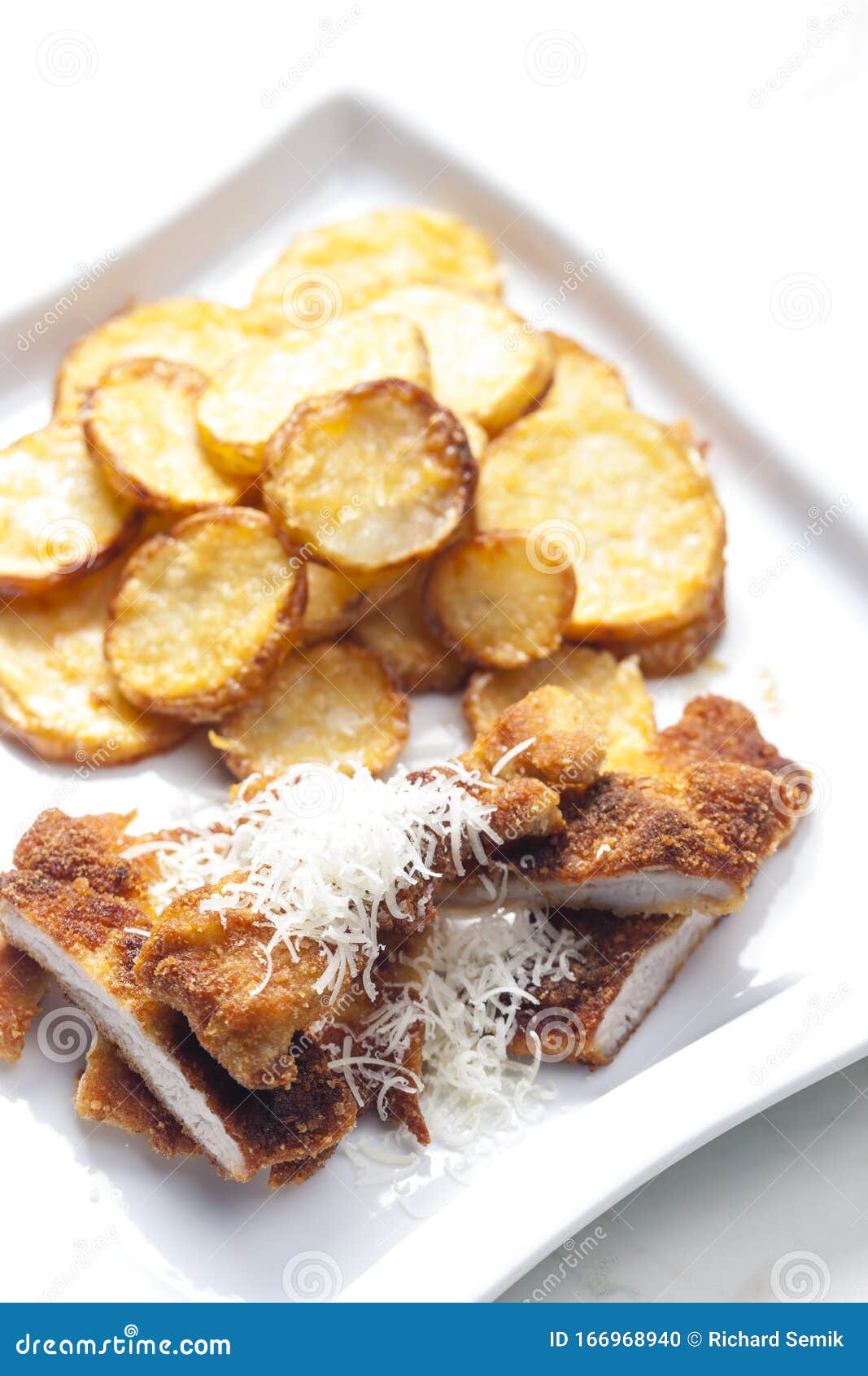 Fried Parmesan Cheese Cube Stock Photography | CartoonDealer.com #105820100