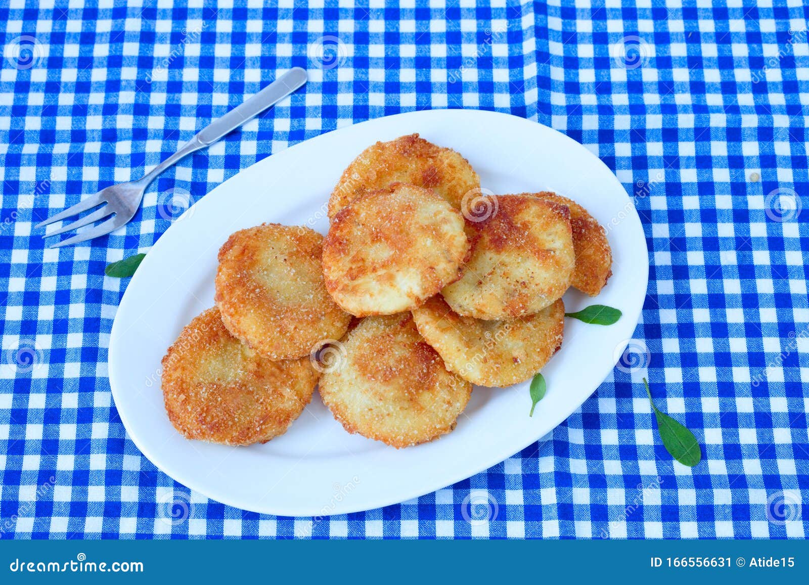 Fried patties stock image. Image of meal, homemade, baked - 166556631