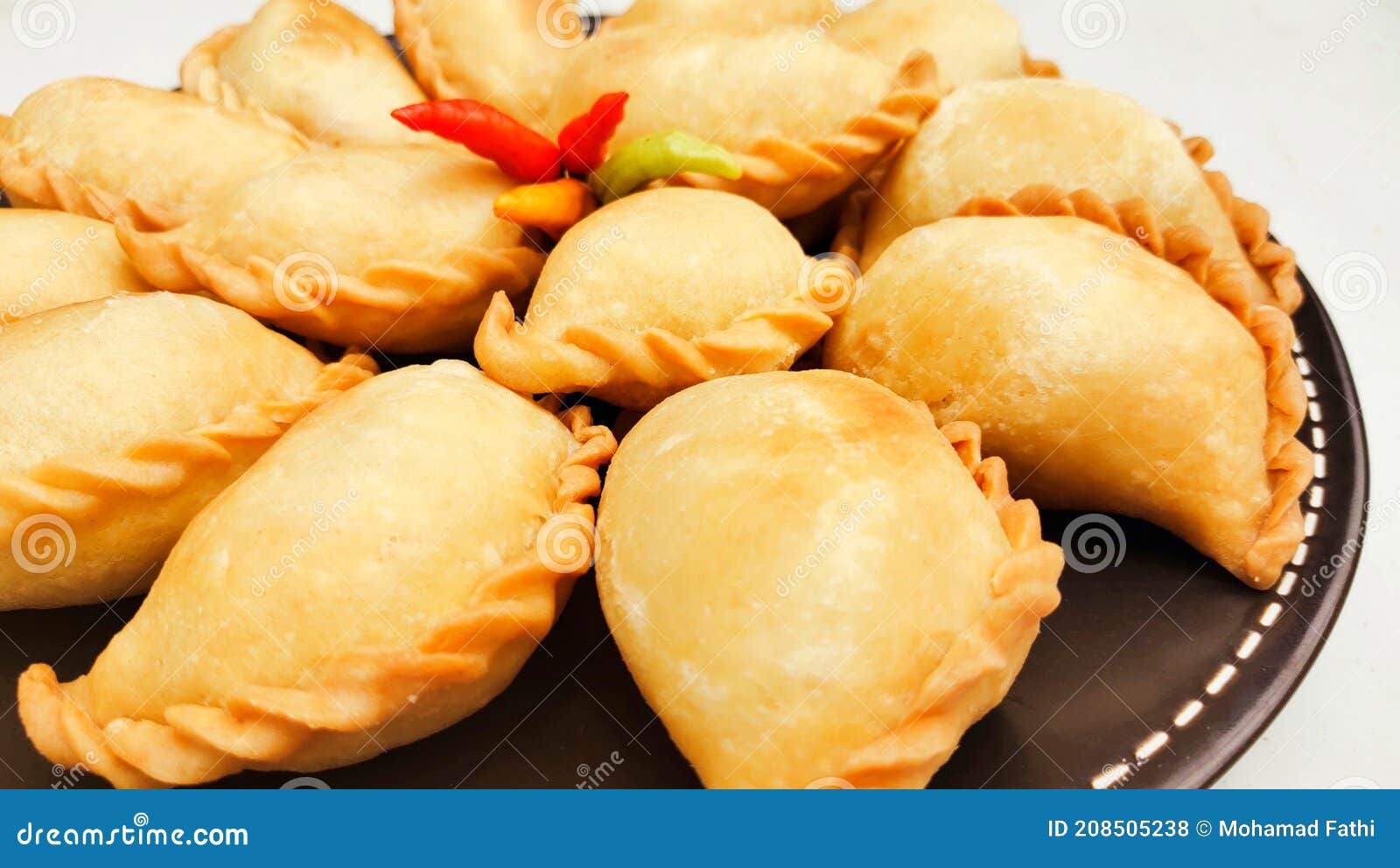 Fried Patty or Pastel Cake on the Plate Stock Photo - Image of pastel ...